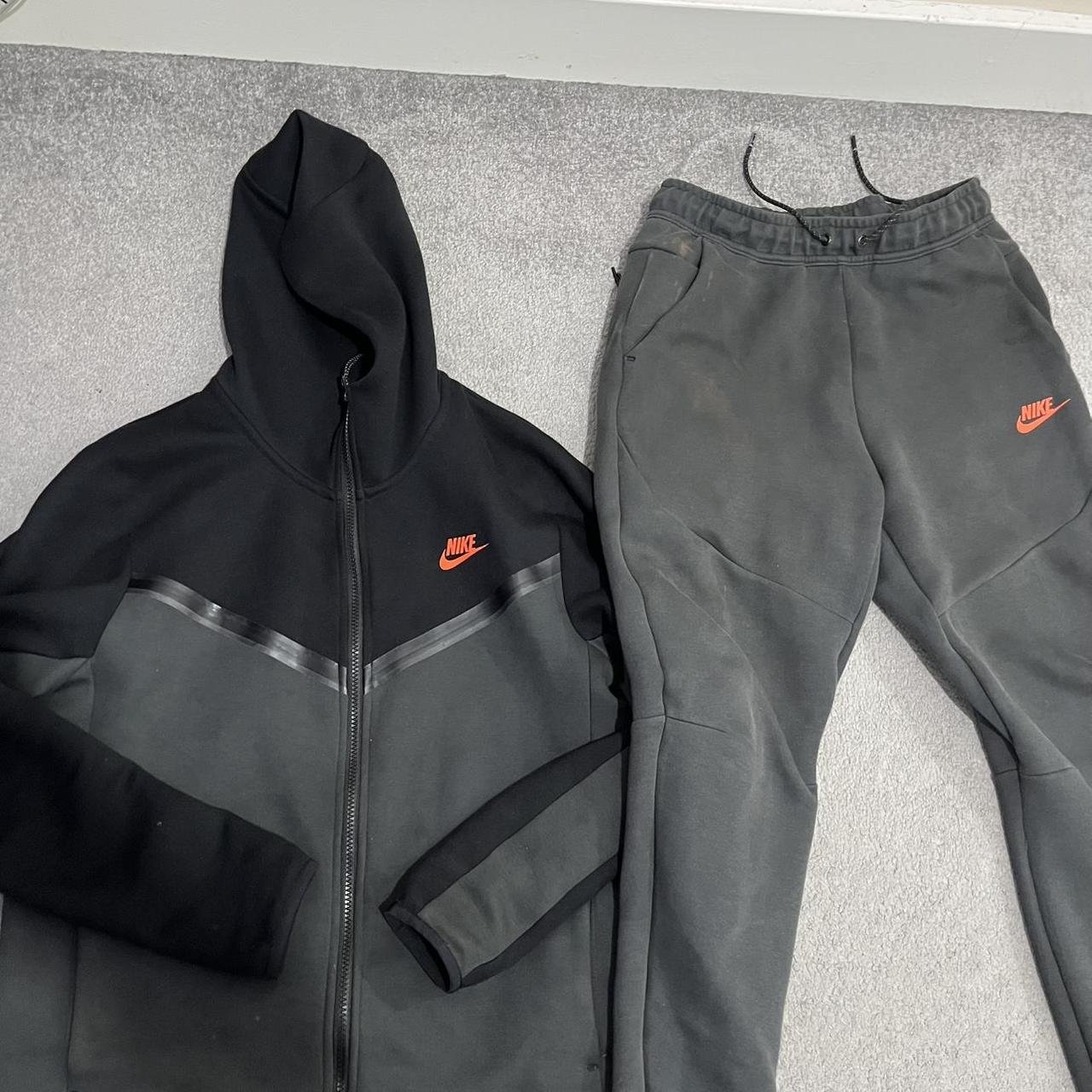 Nike tech fleece (orange and black) Size S Message... | Depop