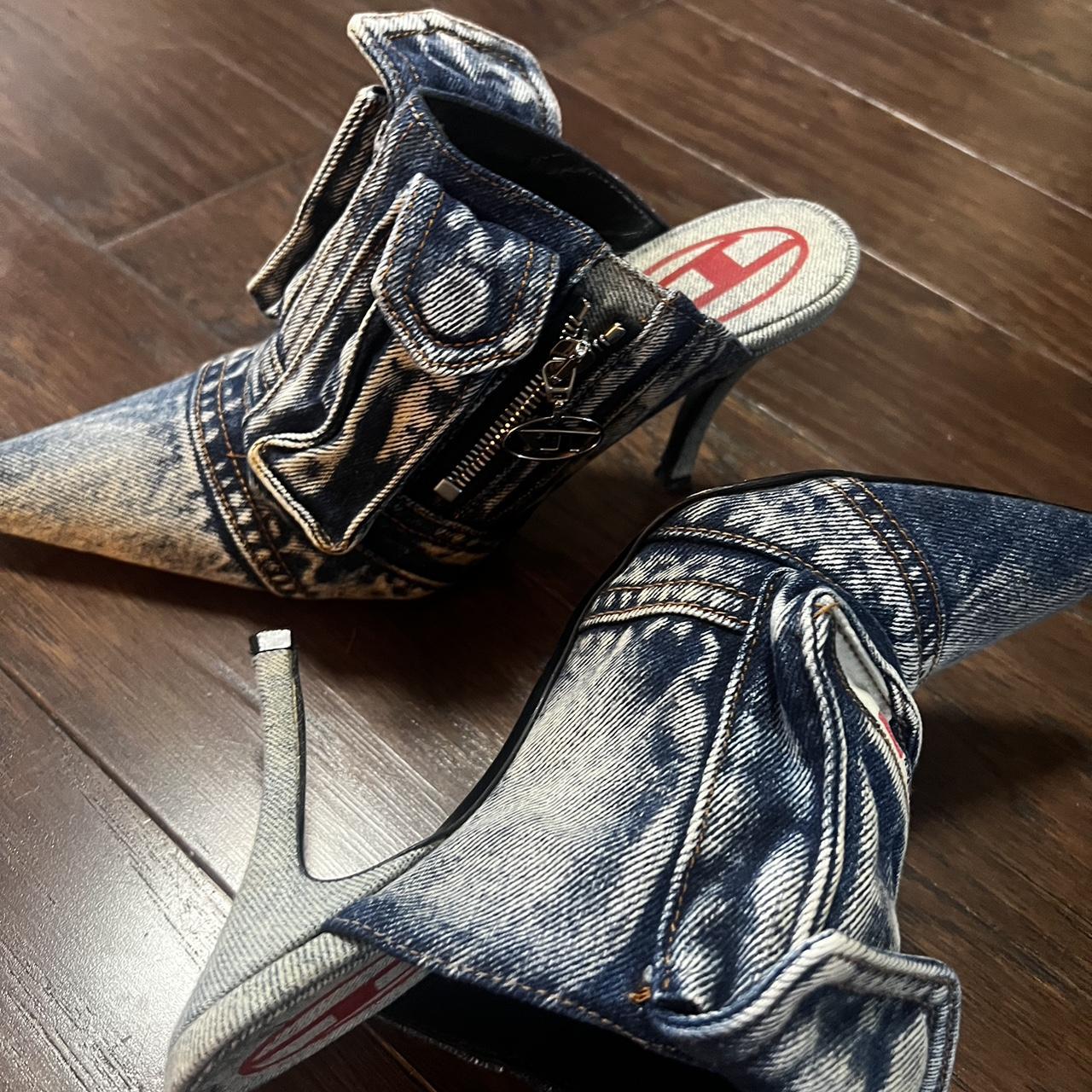 Diesel heels Comes with box Worn once A little... - Depop