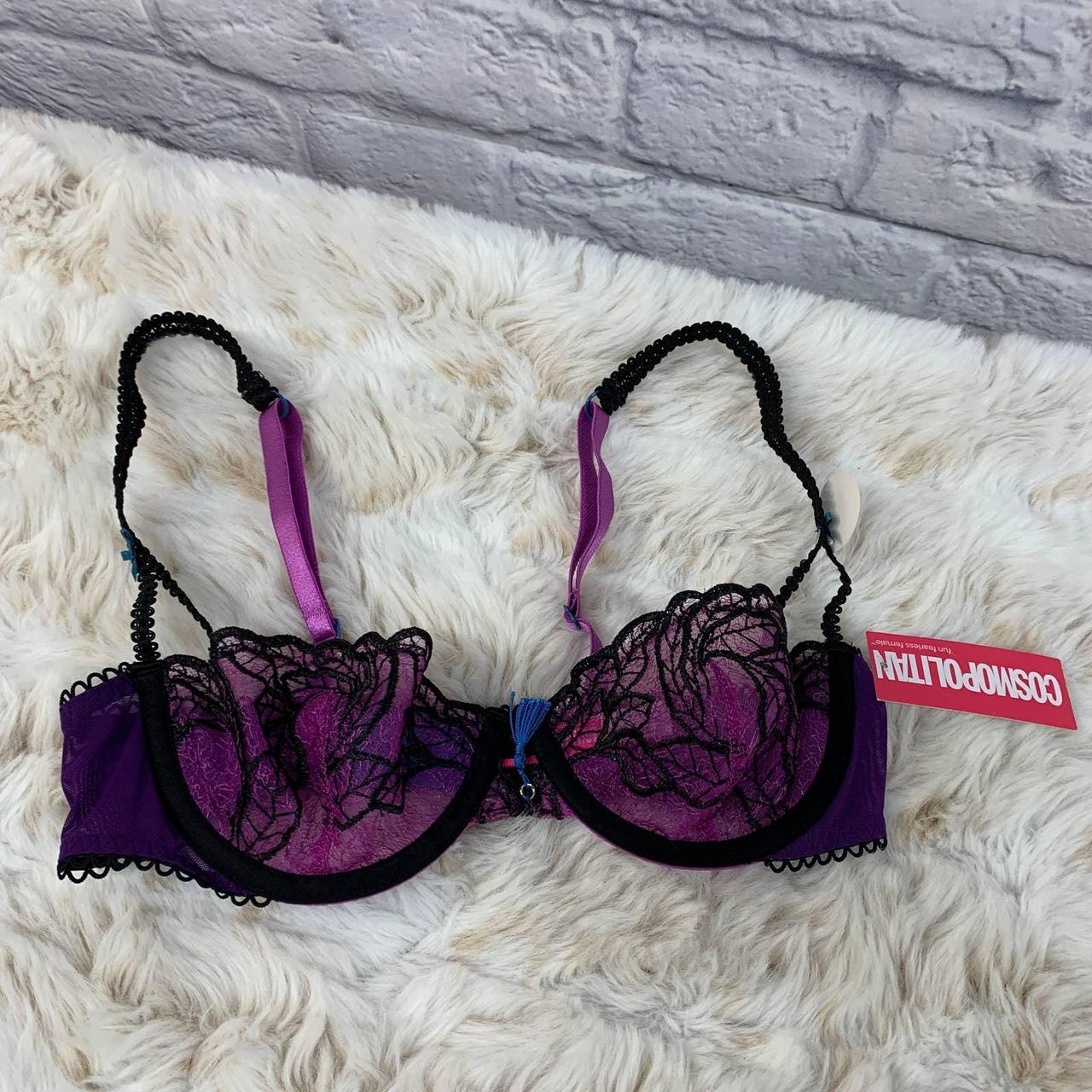 Womens Purple And Blue Bra Depop