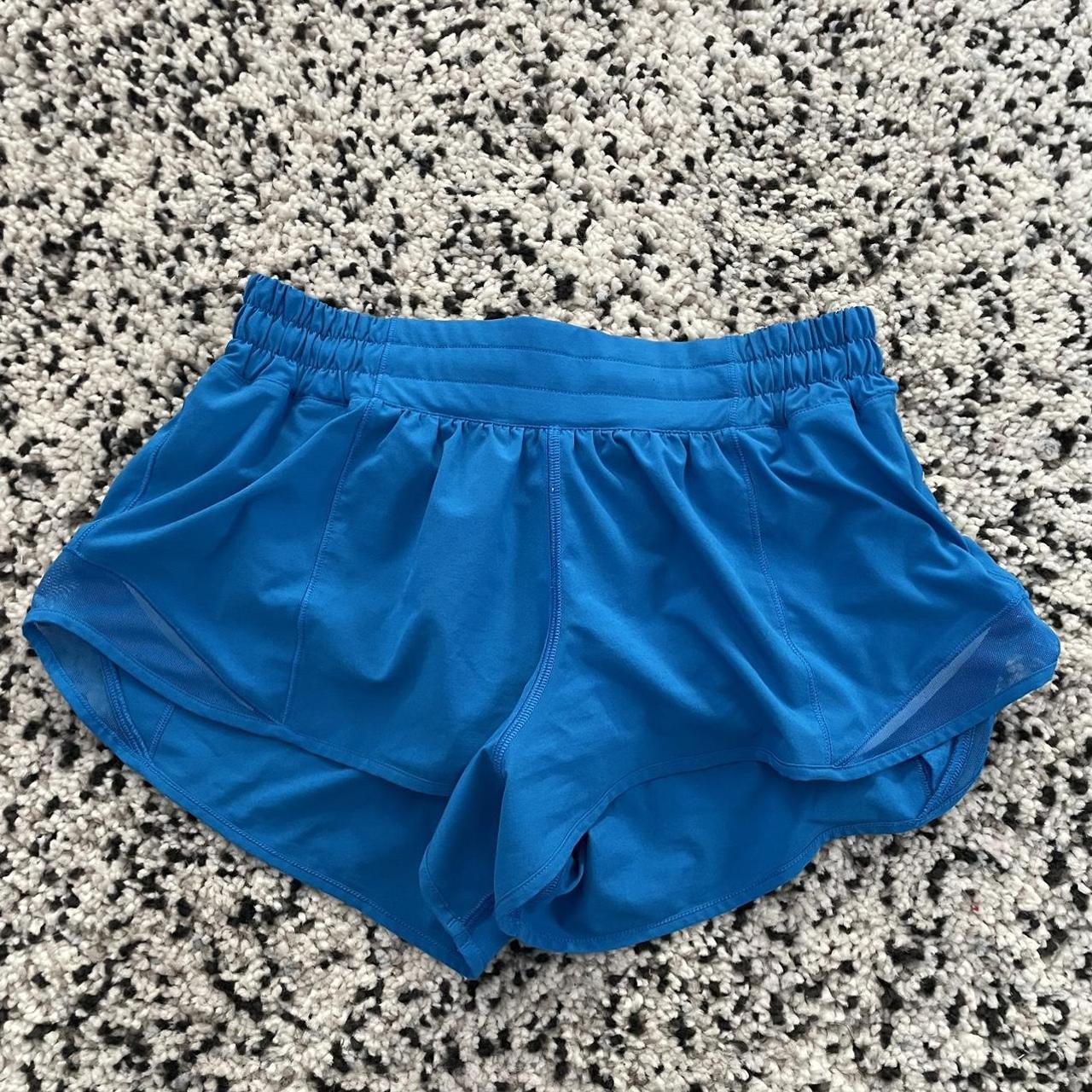Pool side blue lulu shorts 2.5 inch, size 6. Only... - Depop