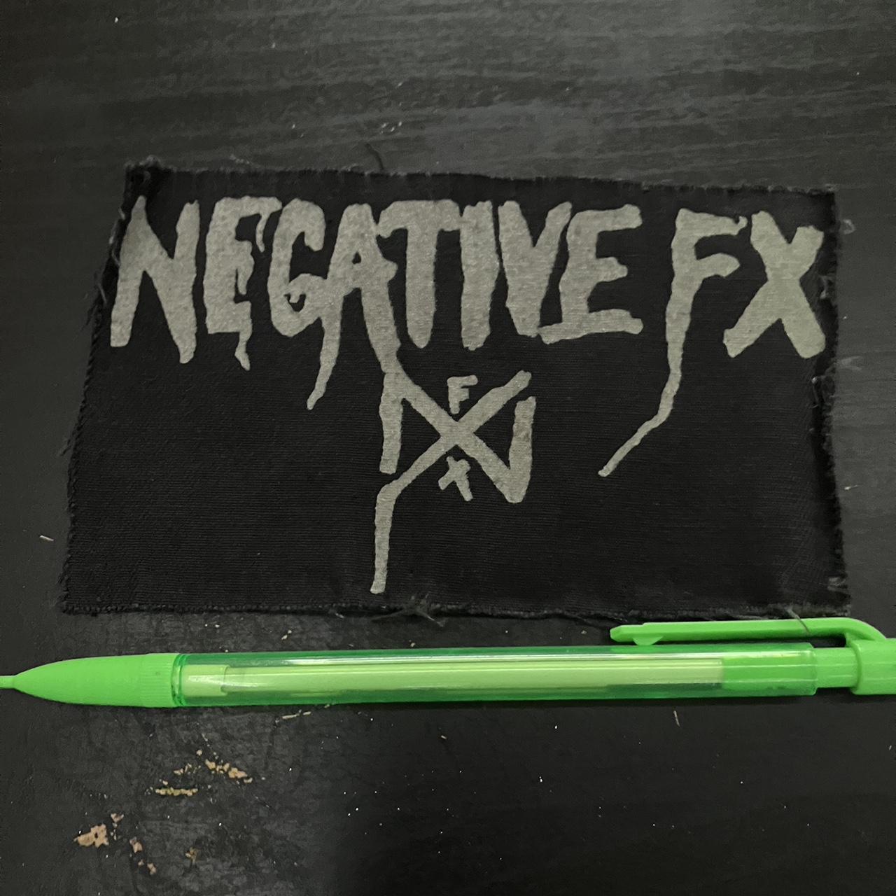 NEGATIVE FX Band Logo Patch. Pencil shown for size... - Depop