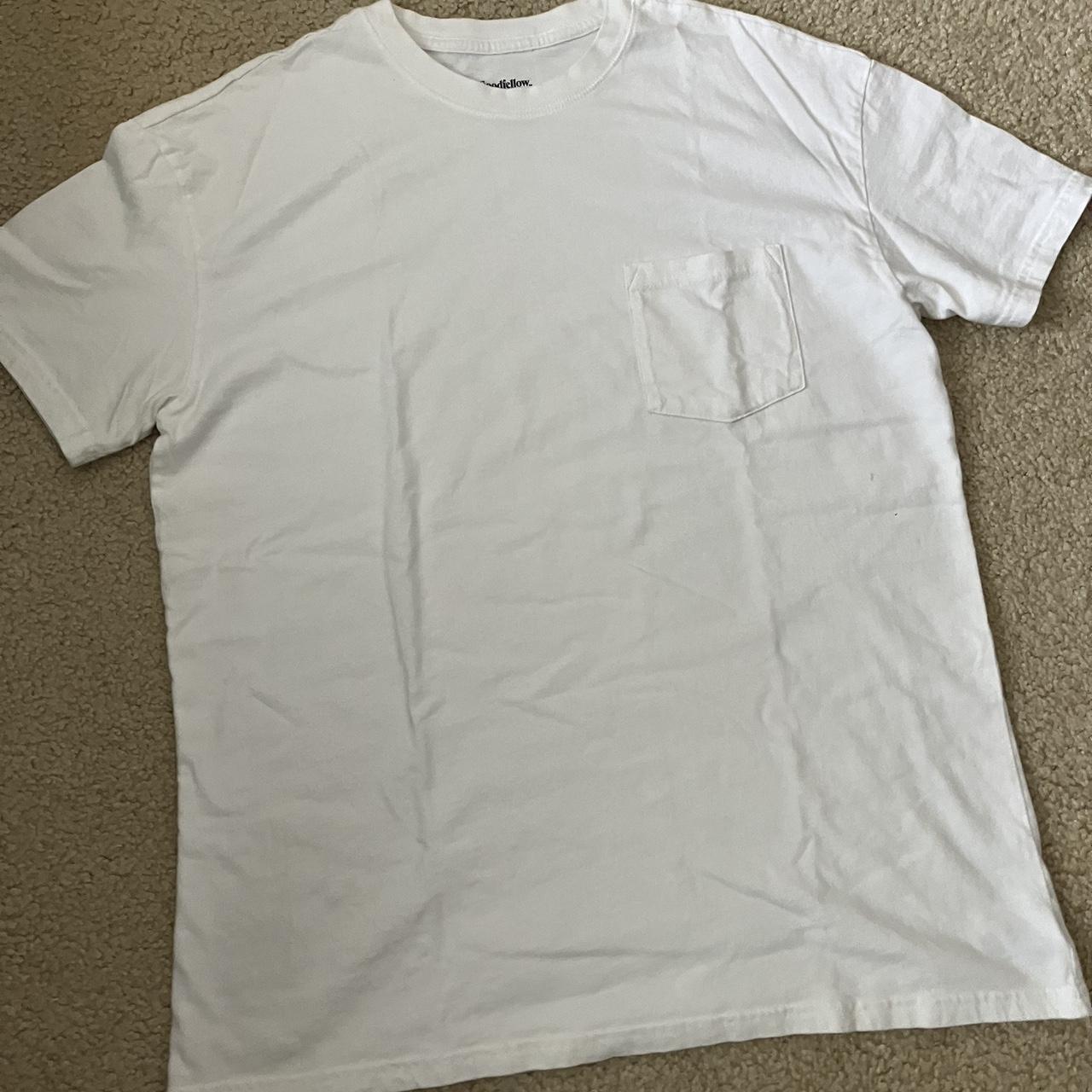 Goodfellow & Co. Men's Large White T-Shirt with... - Depop