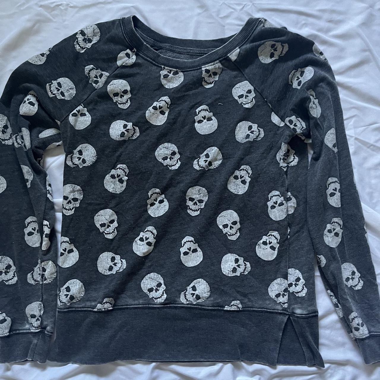 Grayson Threads Black Women's Grey and White Shirt | Depop