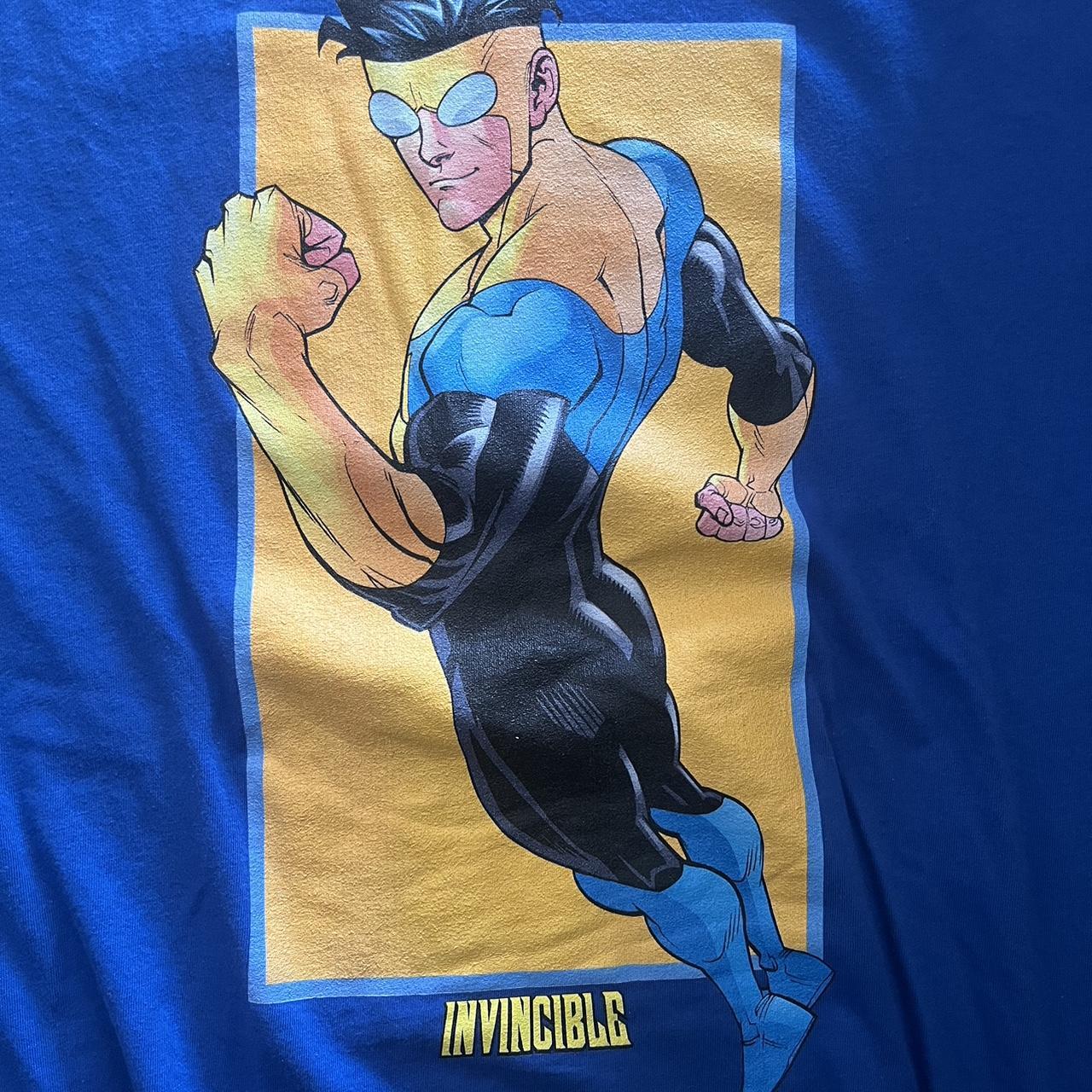Blue and yellow Invincible shirt DM BEFORE... - Depop