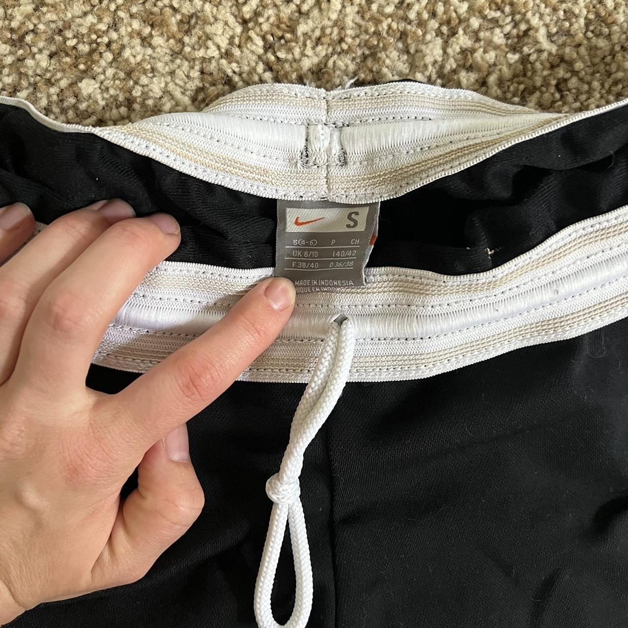 black and white nike shorts. not too short. great... - Depop