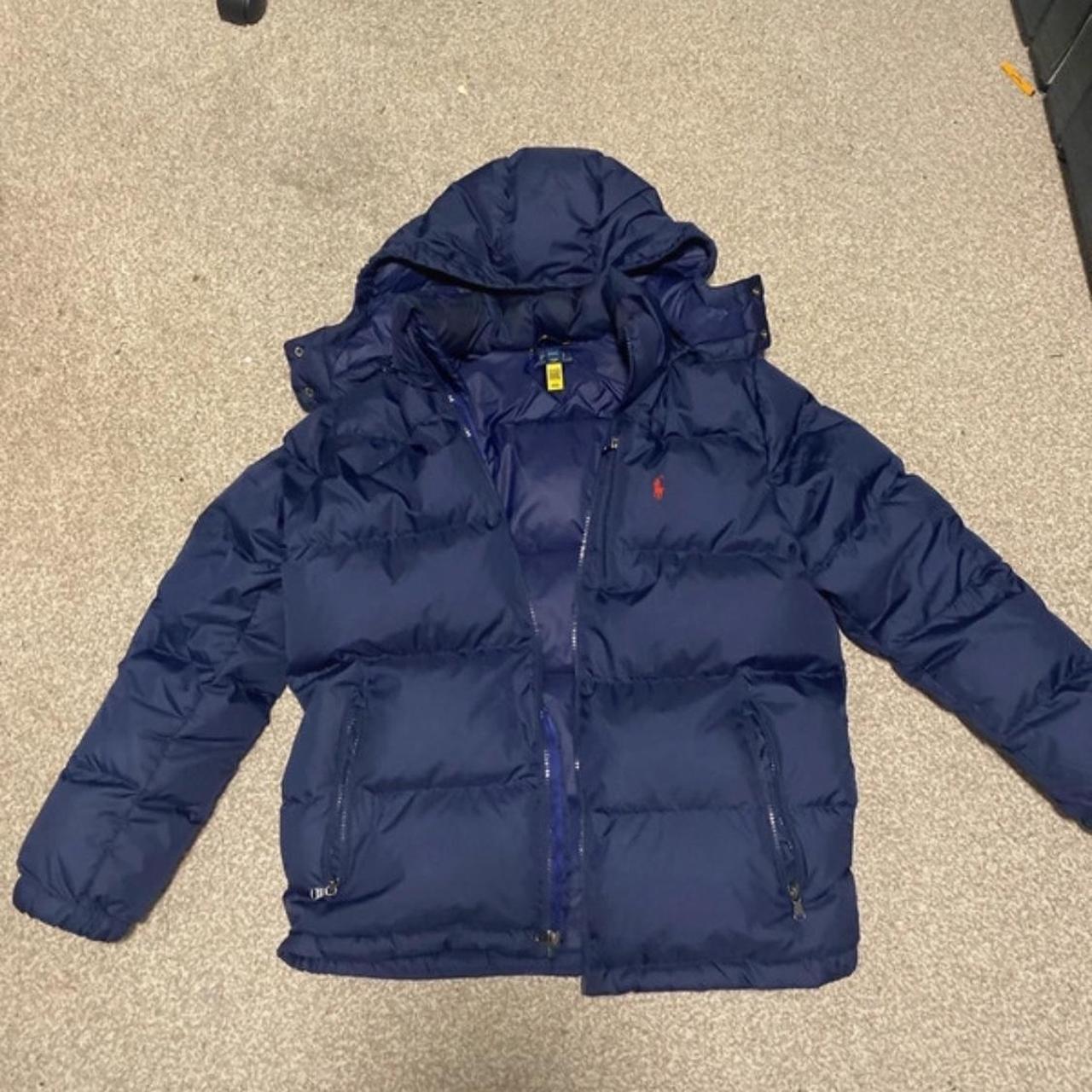 Navy Ralph Lauren puffer coat. Perfect... - Depop