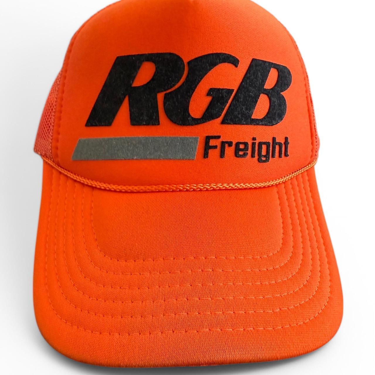 Orange and black RGB Freight trucker hat hat #RGB... | Depop