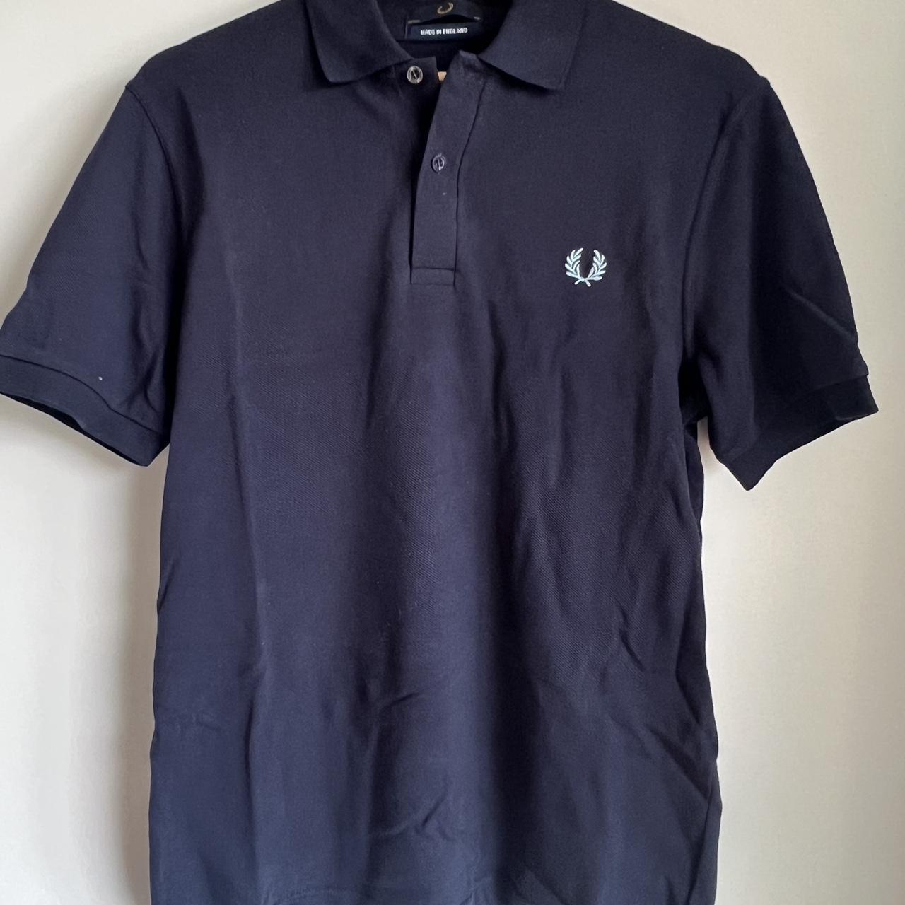 Navy blue Fred Perry polo shirt #poloshirt - Depop