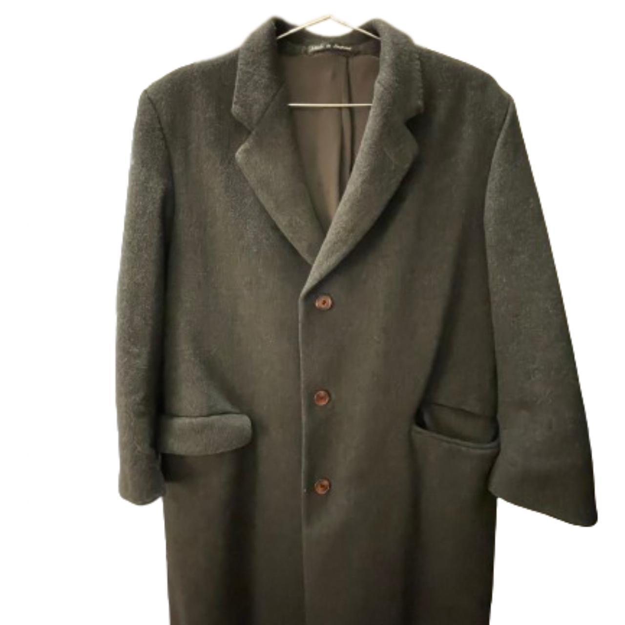 men's vintage 100% cashmere heavy wool peacoat //... - Depop