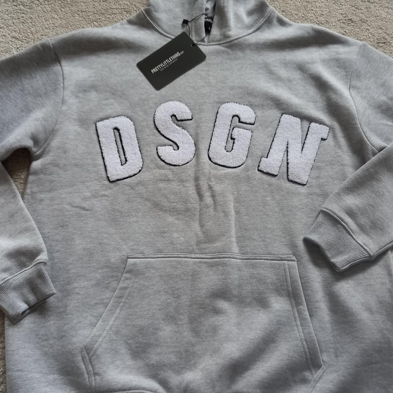 Pretty little thing borg dsgn grey hoody hoodie bnwt... - Depop