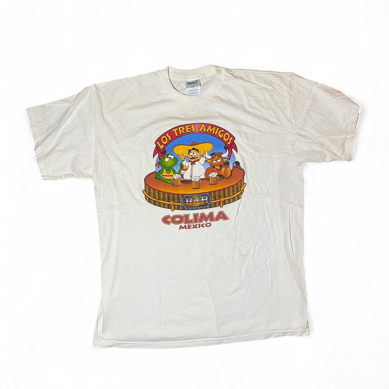 Los Tres Amigos Colima Mexico white Tee Minor use of... | Depop
