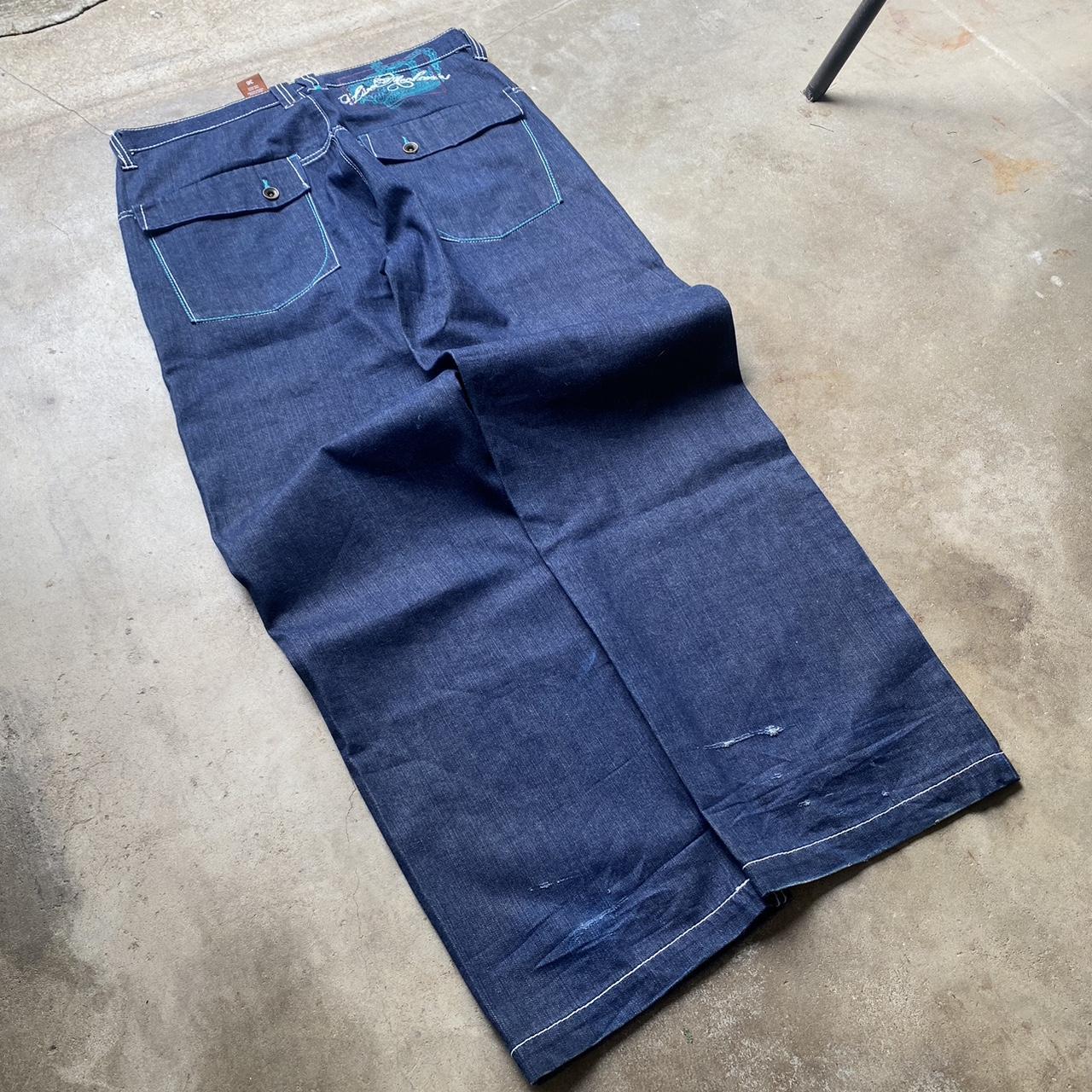 sick grunge baggy skater jeans no flaws tagged :... - Depop