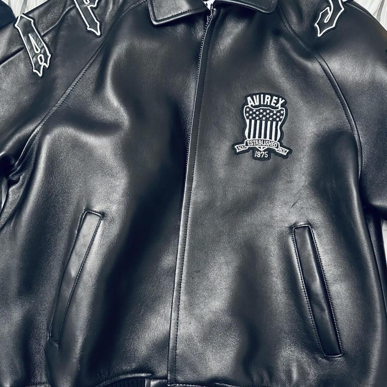 AVIREX X TRAPSTAR ICON LDN LEATHER JACKET - | Depop AVIREX X TRAPSTAR ICON LDN LEATHER JACKET - | Depop