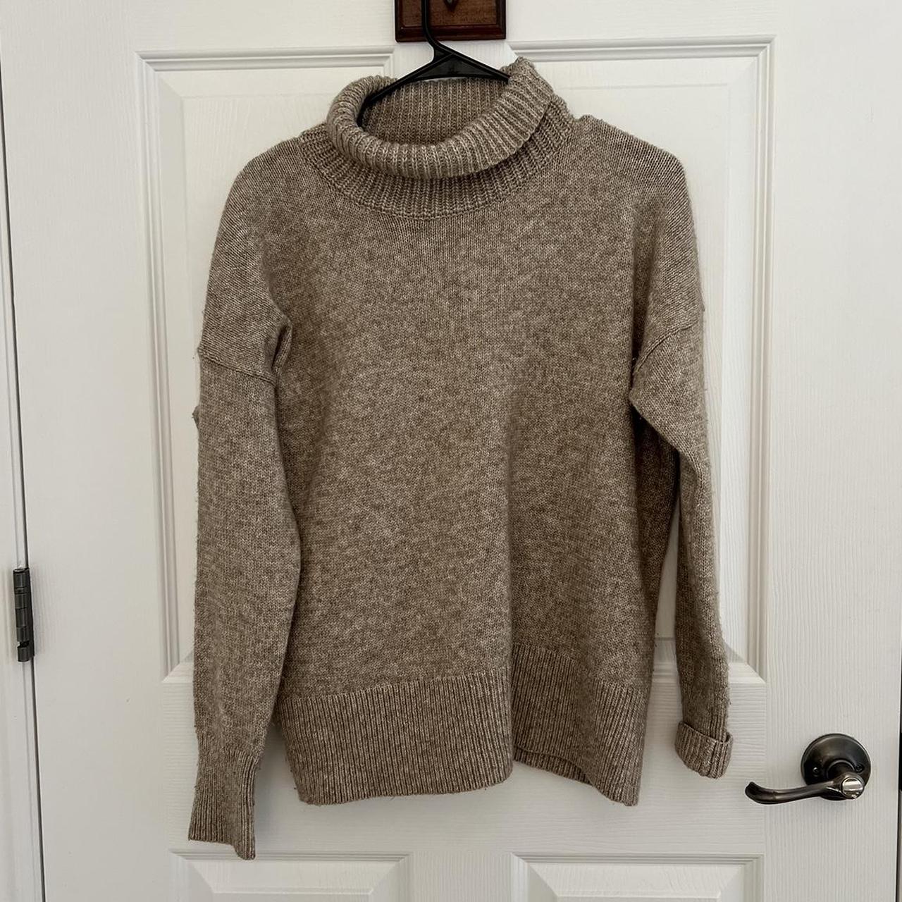 Light tan turtle neck sweater from Loft. Super comfy... - Depop