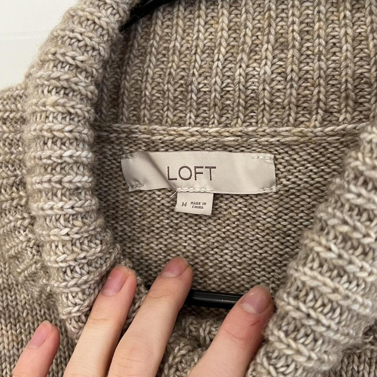 Light tan turtle neck sweater from Loft. Super comfy... - Depop