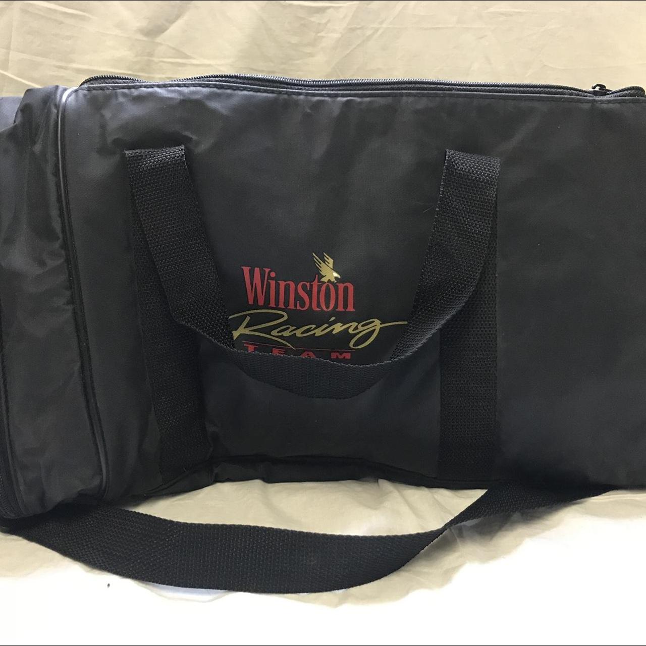 WINSTON RACING TEAM - Vintage 1990s Black Duffle Gym... - Depop