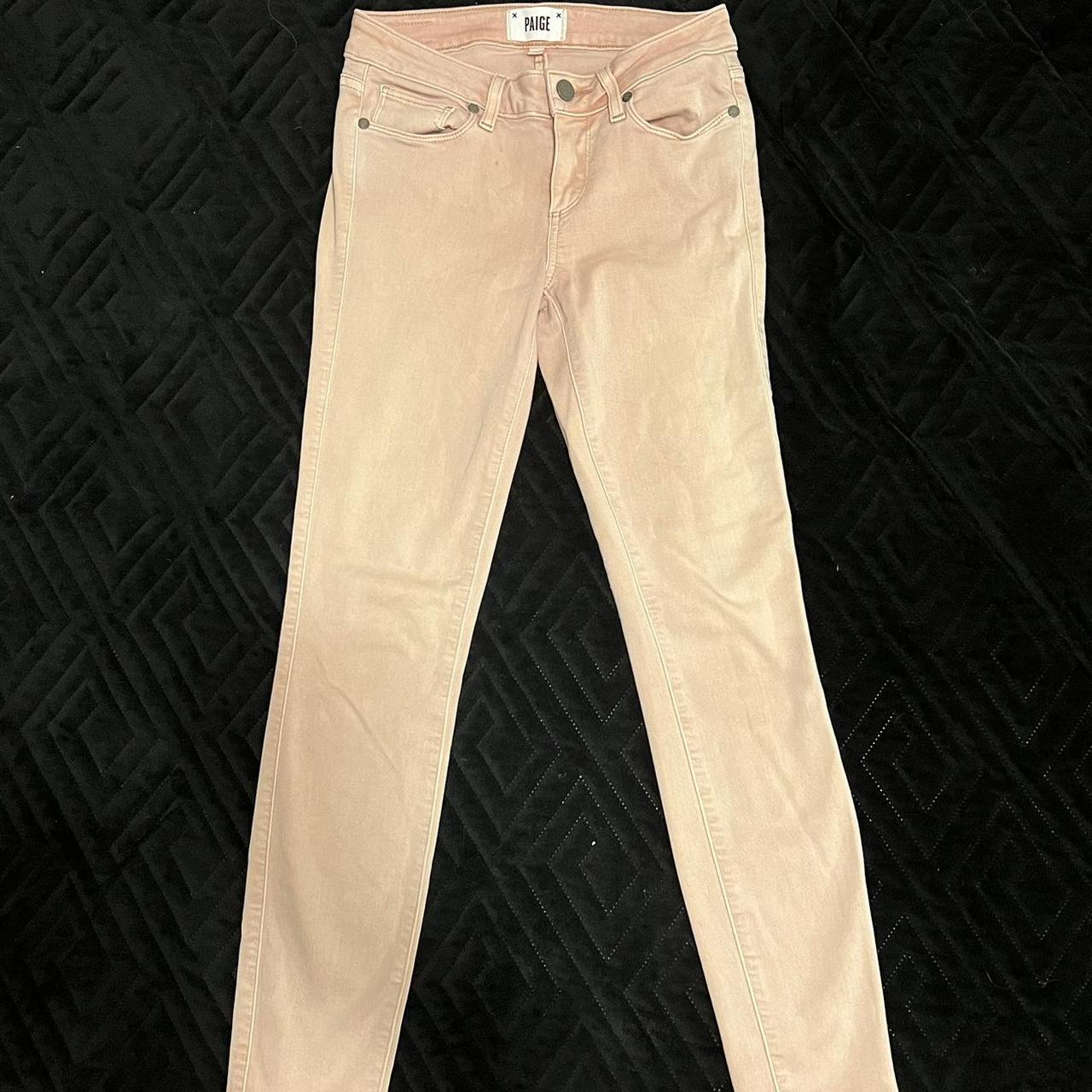 Pale peach colored skinny jeans... - Depop
