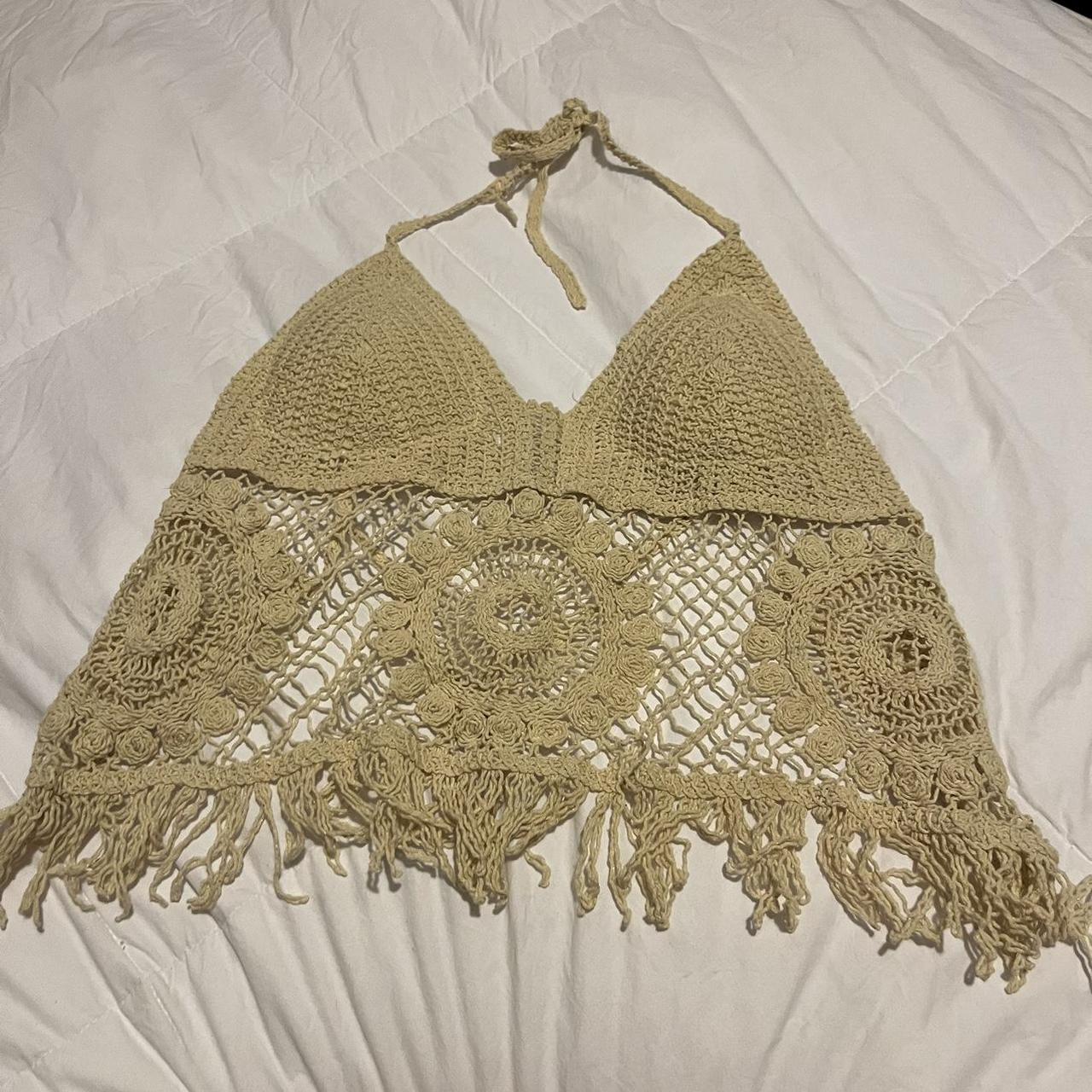 Cute beach top size small #hippie #beach #swim - Depop