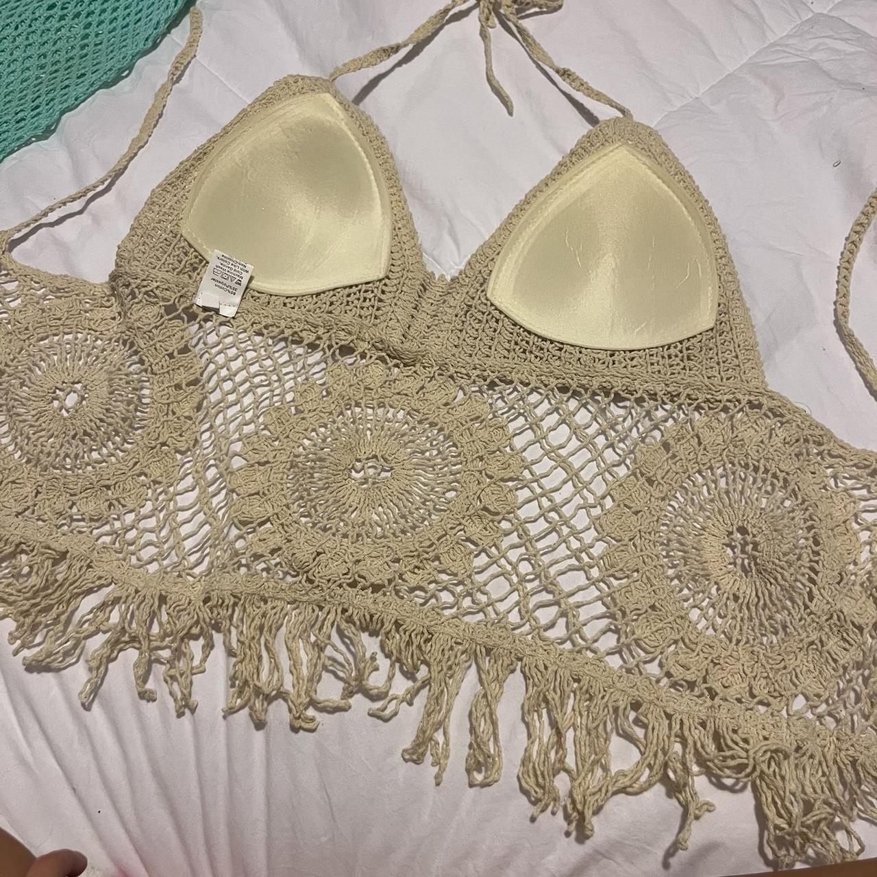 Cute beach top size small #hippie #beach #swim - Depop