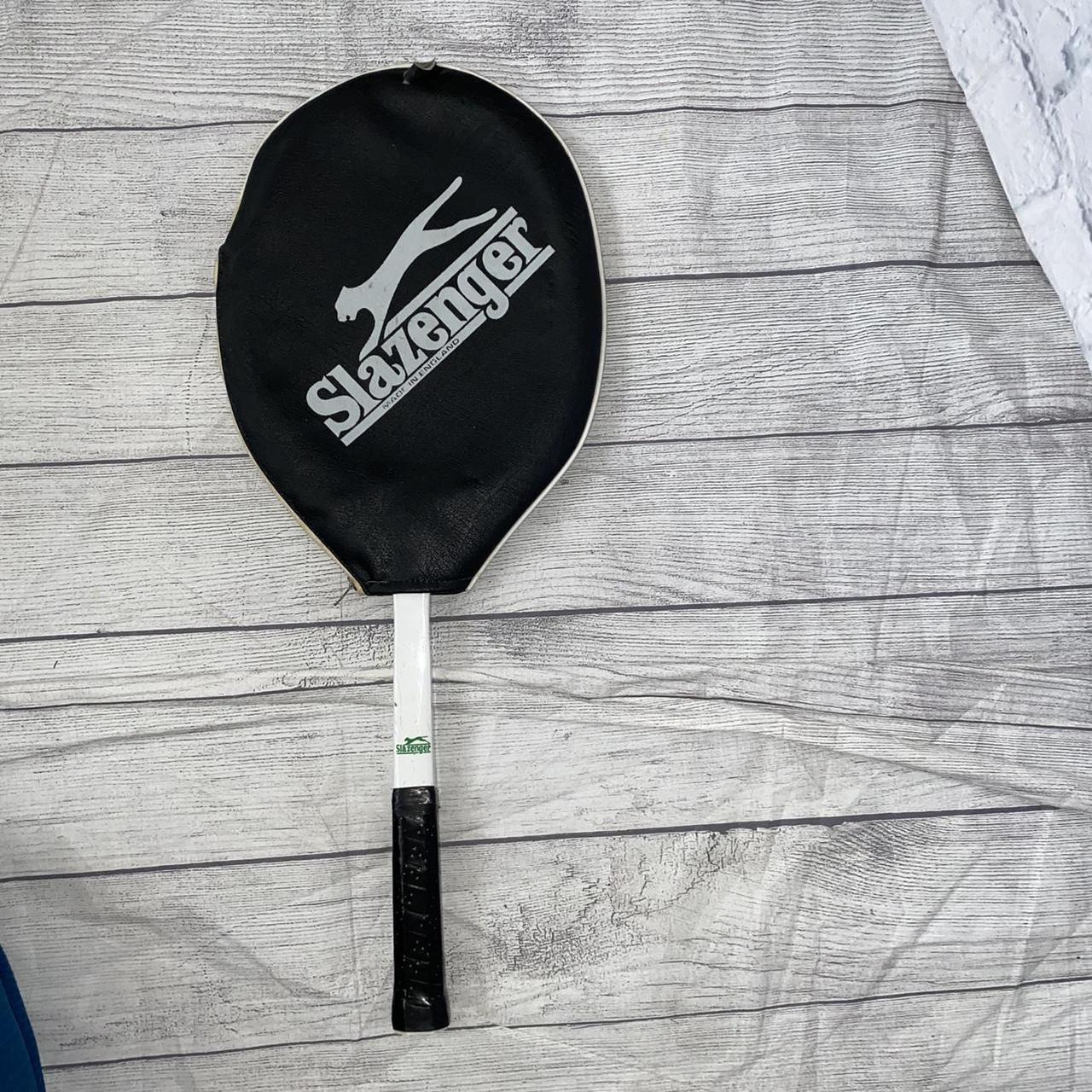 Slazenger Vintage Wooden Tennis Racquet With Soft... - Depop