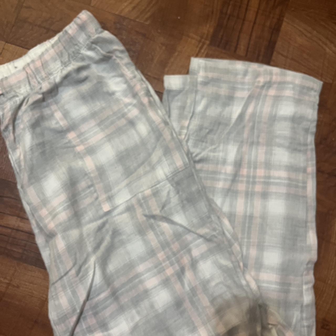 pink and grey plaid pajama pants reminds me of... - Depop