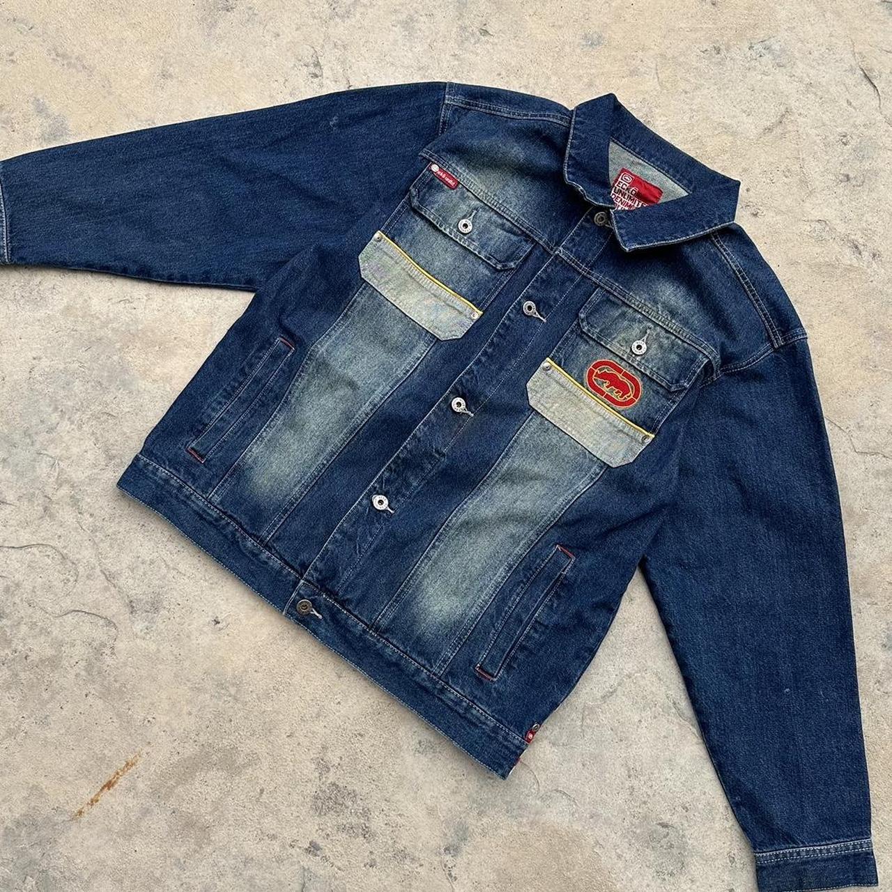 Vintage Ecko Unlimited Detailed Denim Jacket In... - Depop