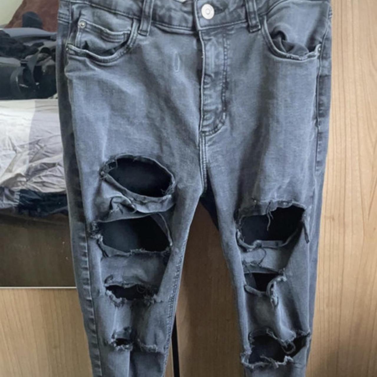 PRIMARK DENIM CO RIPPED LOW RISE SKINNY JEANS #emo... - Depop