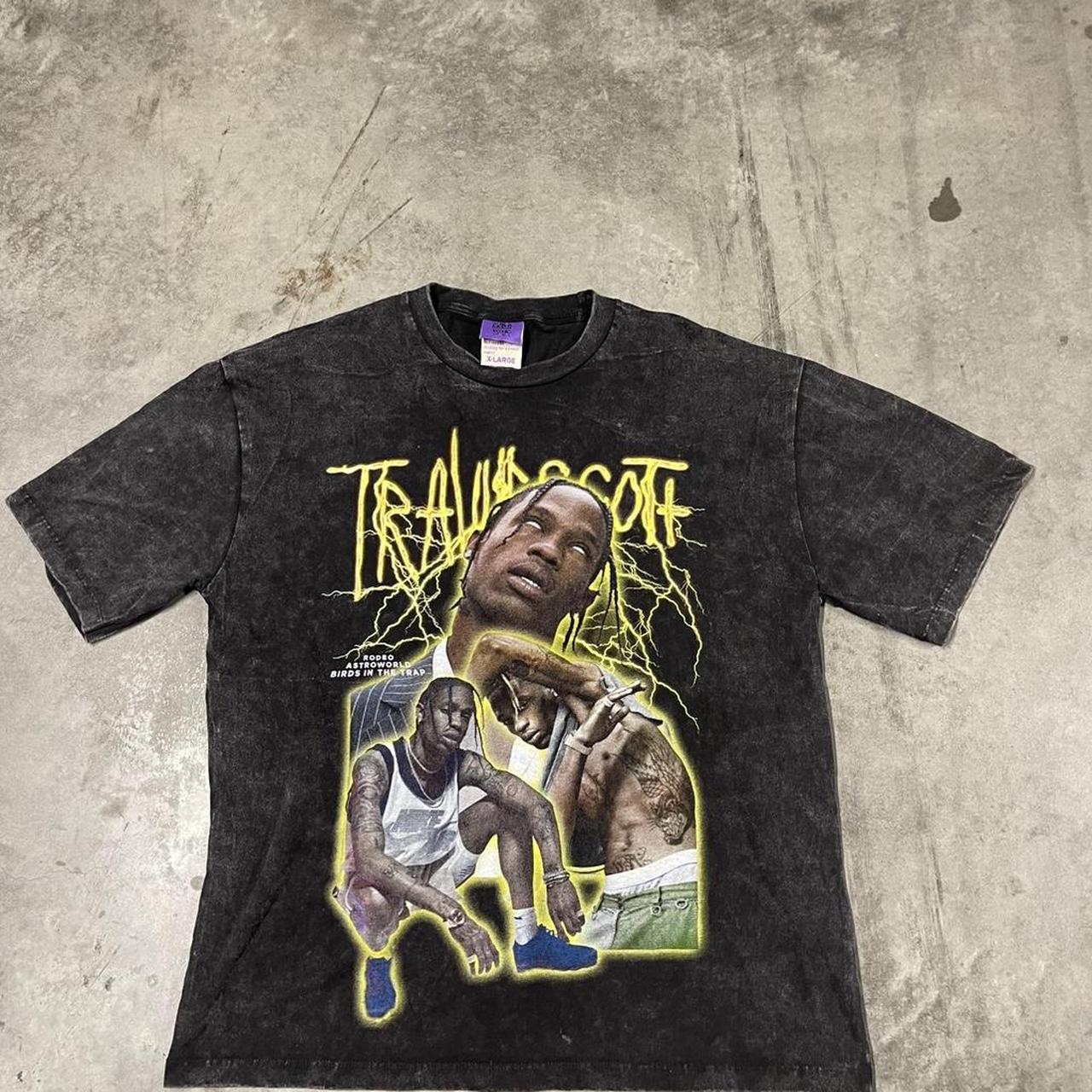 Size XL Travis Scott custom graphic Tee - Depop