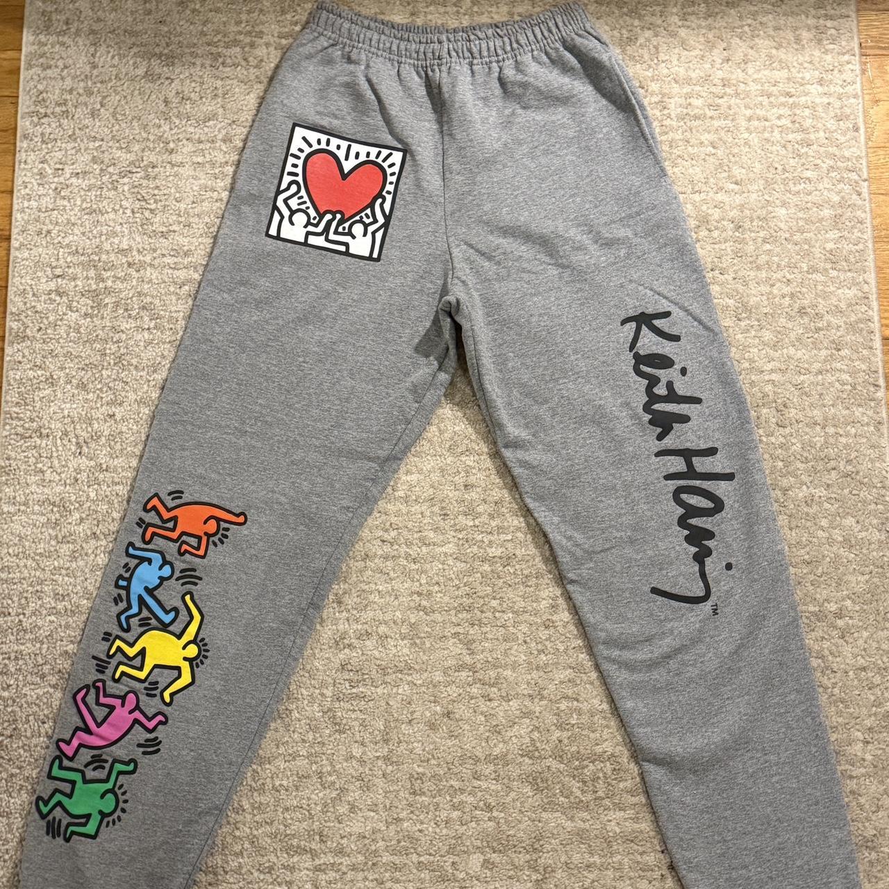 Grey Keith Haring x pacsun sweatpants!! Size:... - Depop