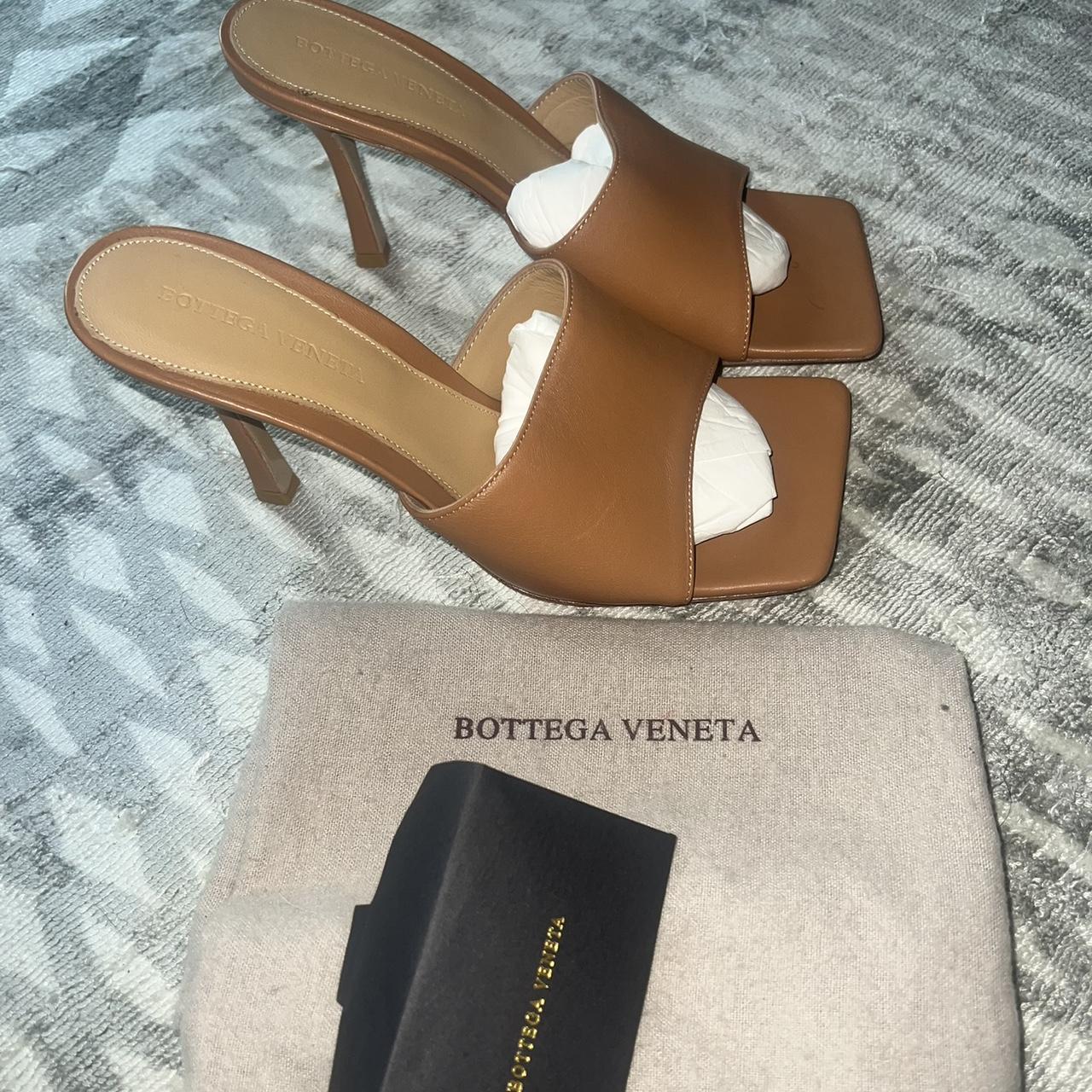 Bottega Veneta heels Bottega veneta Leather stretch... - Depop