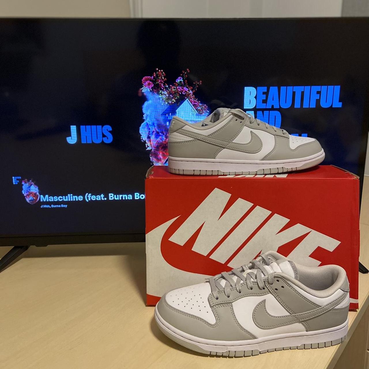 Nike Grey Fog Dunk Low Brand new Size 7 U.K. OPEN... - Depop