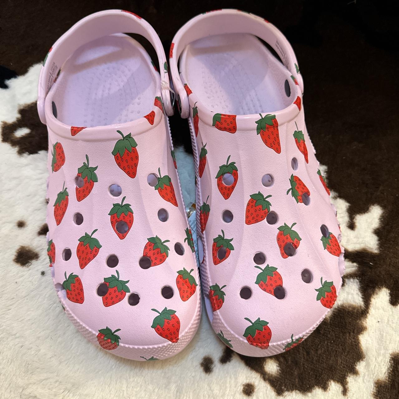 Crocs strawberry size 13 - Depop