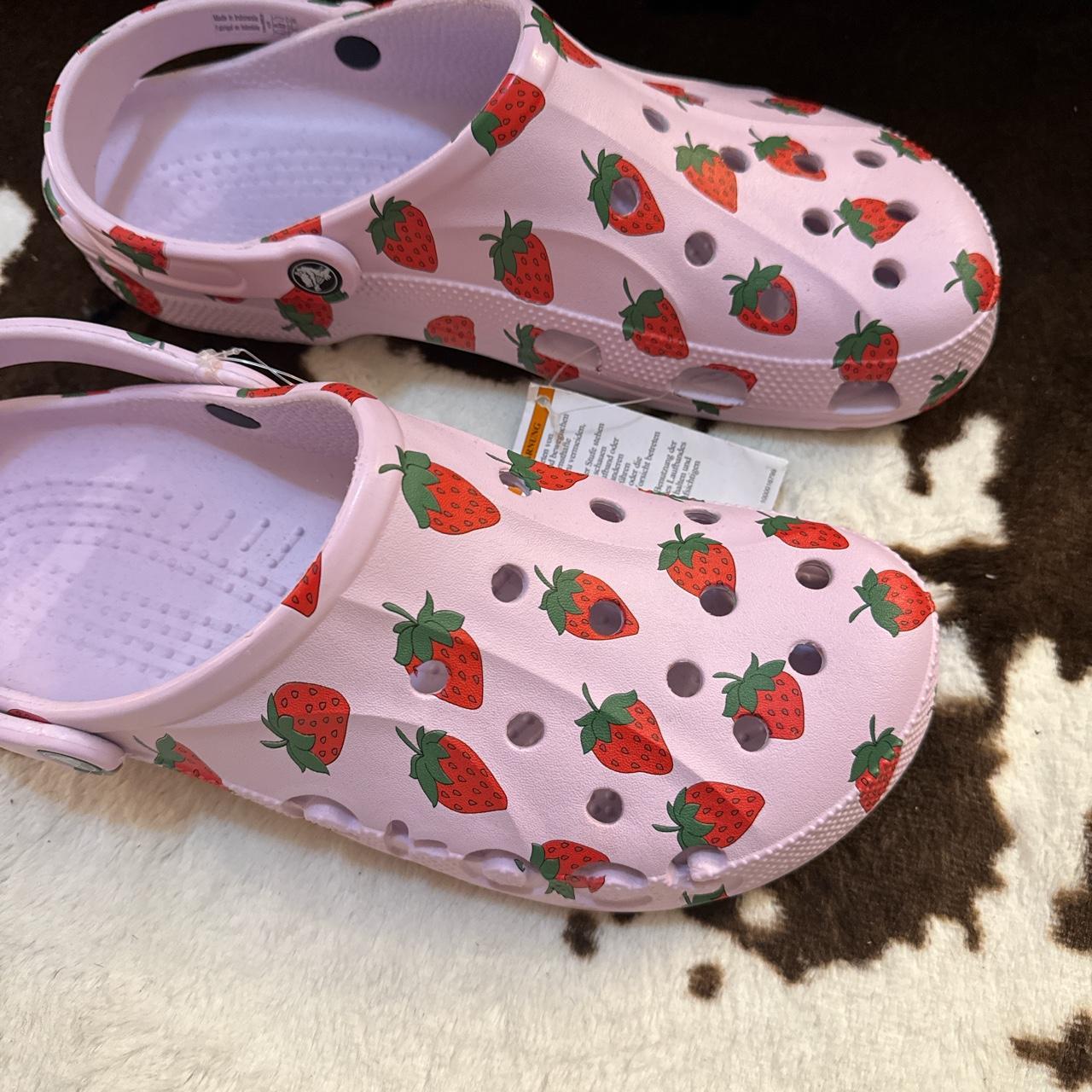 Crocs strawberry size 13 - Depop