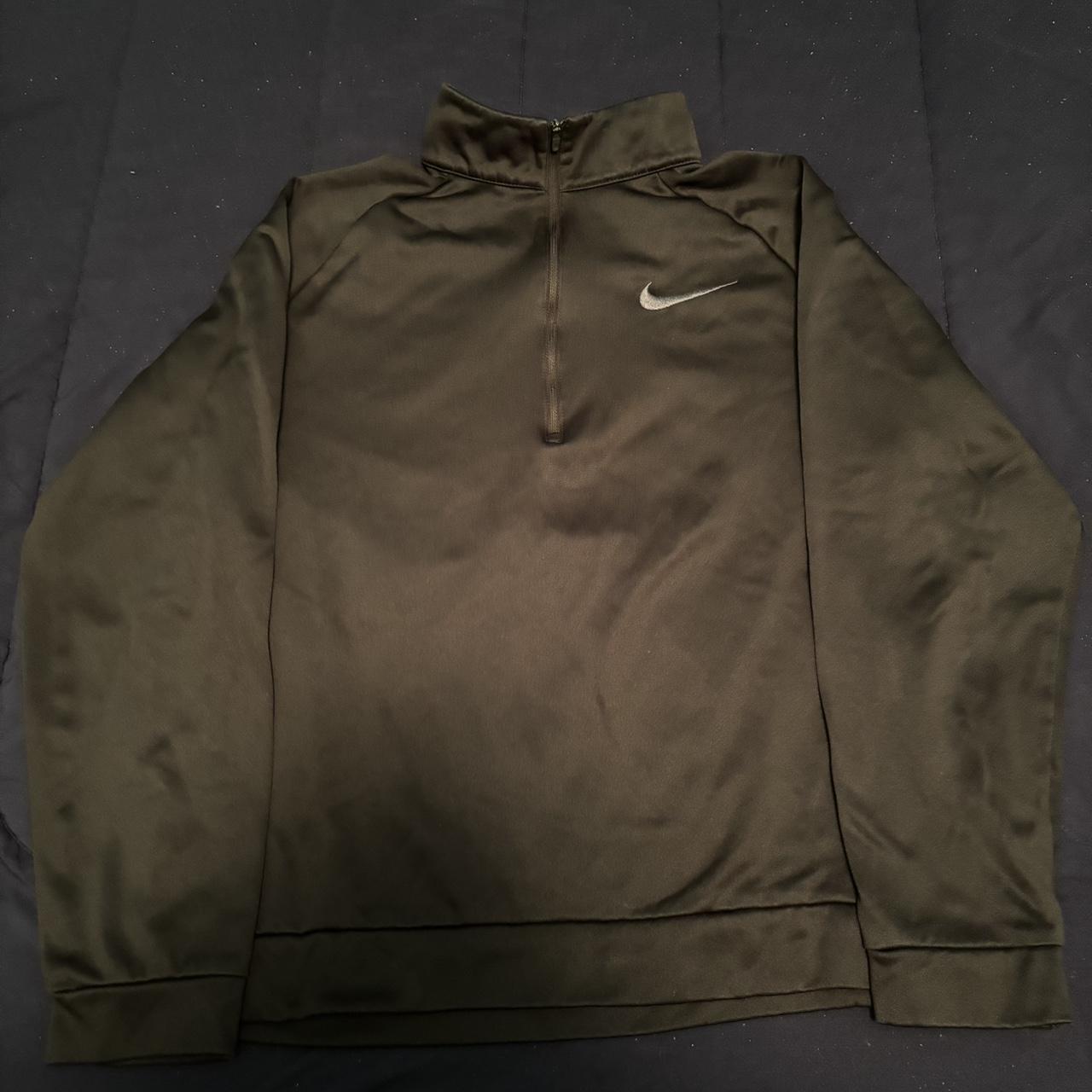 Nike sports half zip up hoodie Size L but fits... - Depop
