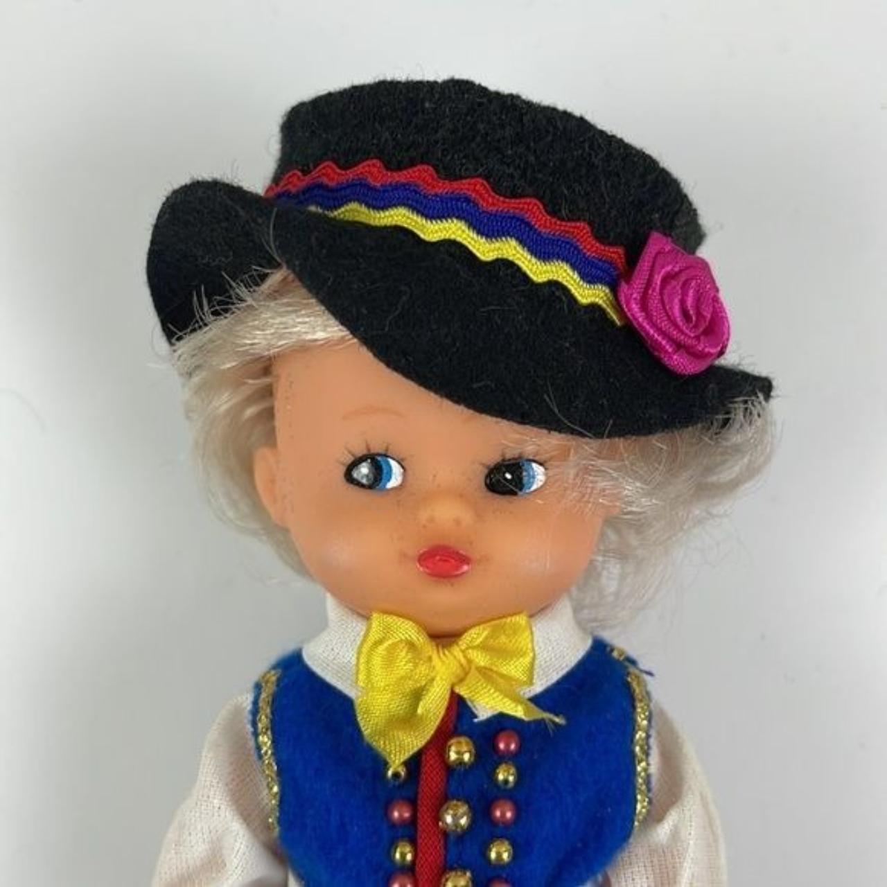 Vtg Polish Folk Art 7 inch Doll with Box Rzeszowiak... - Depop