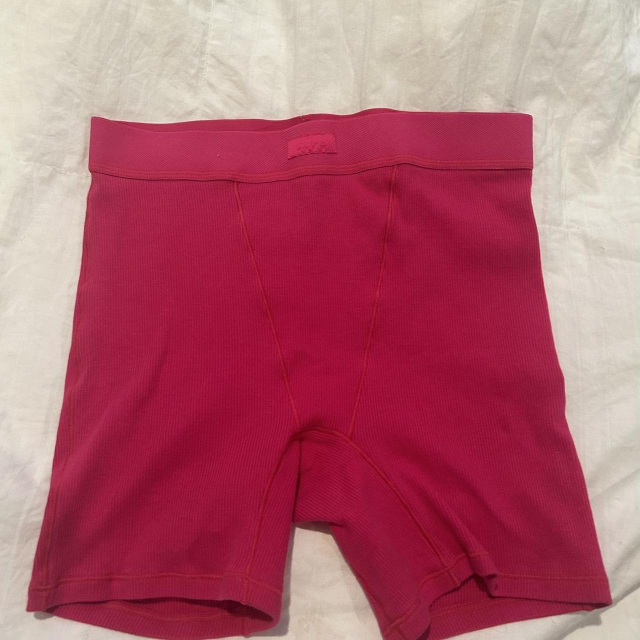 Hot pink Skims boxer shorts 🌺 Size medium Super... - Depop