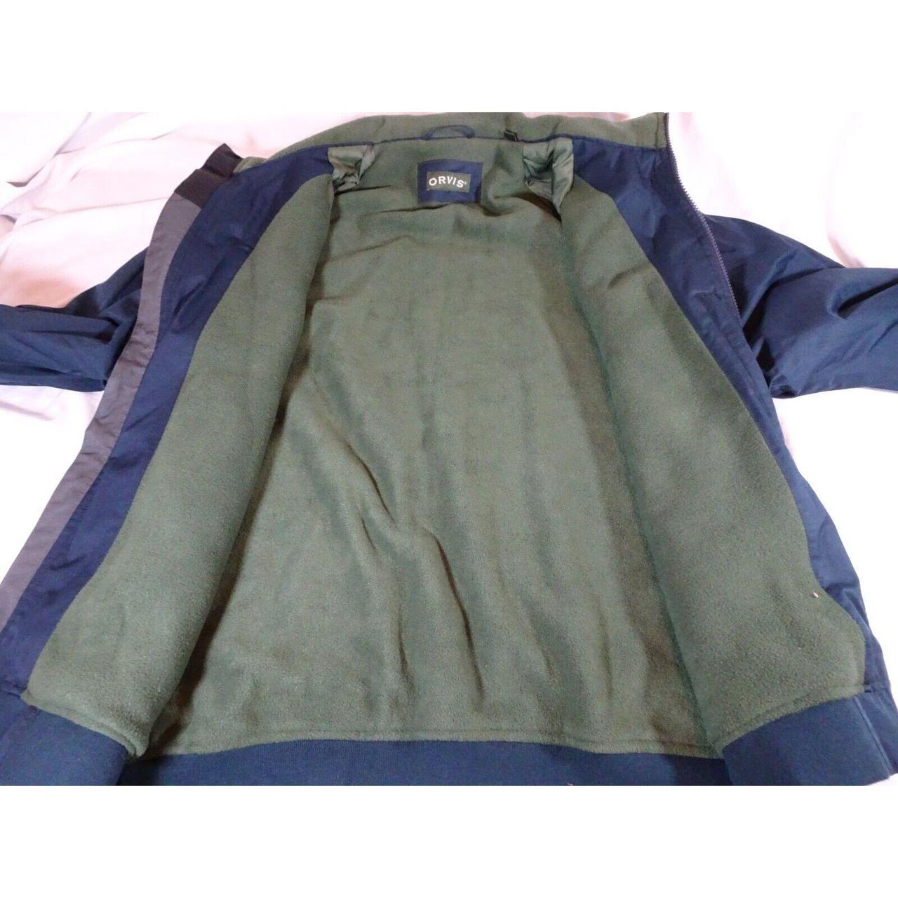 (W1) Orvis Men Dark Blue Jacket Size L. Preowned.... - Depop
