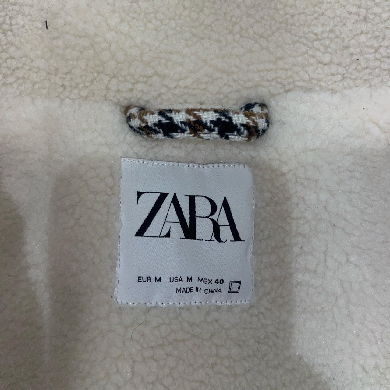 UK M - MENS - ZARA BORG BOMBER JACKET - Depop