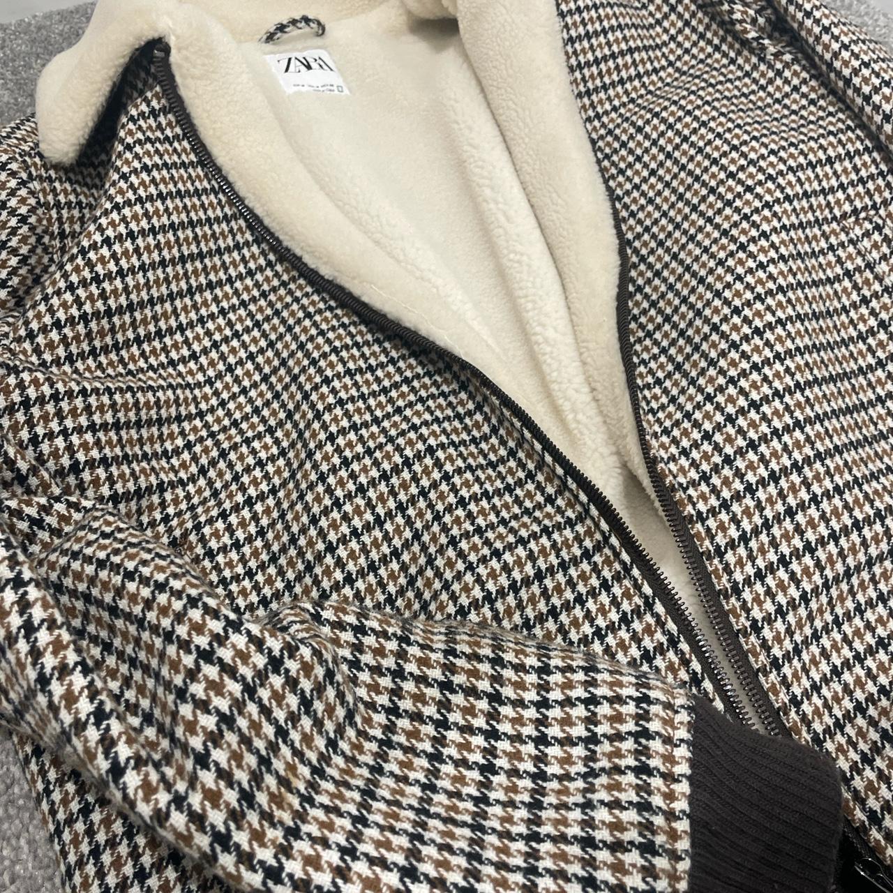 UK M - MENS - ZARA BORG BOMBER JACKET - Depop