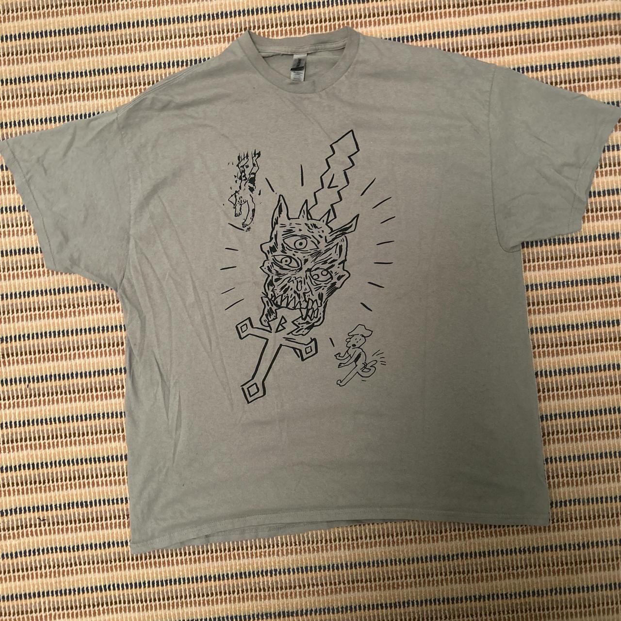 EXCLUSIVE Lightning Bolt Band Tee Brian Chippendale... | Depop