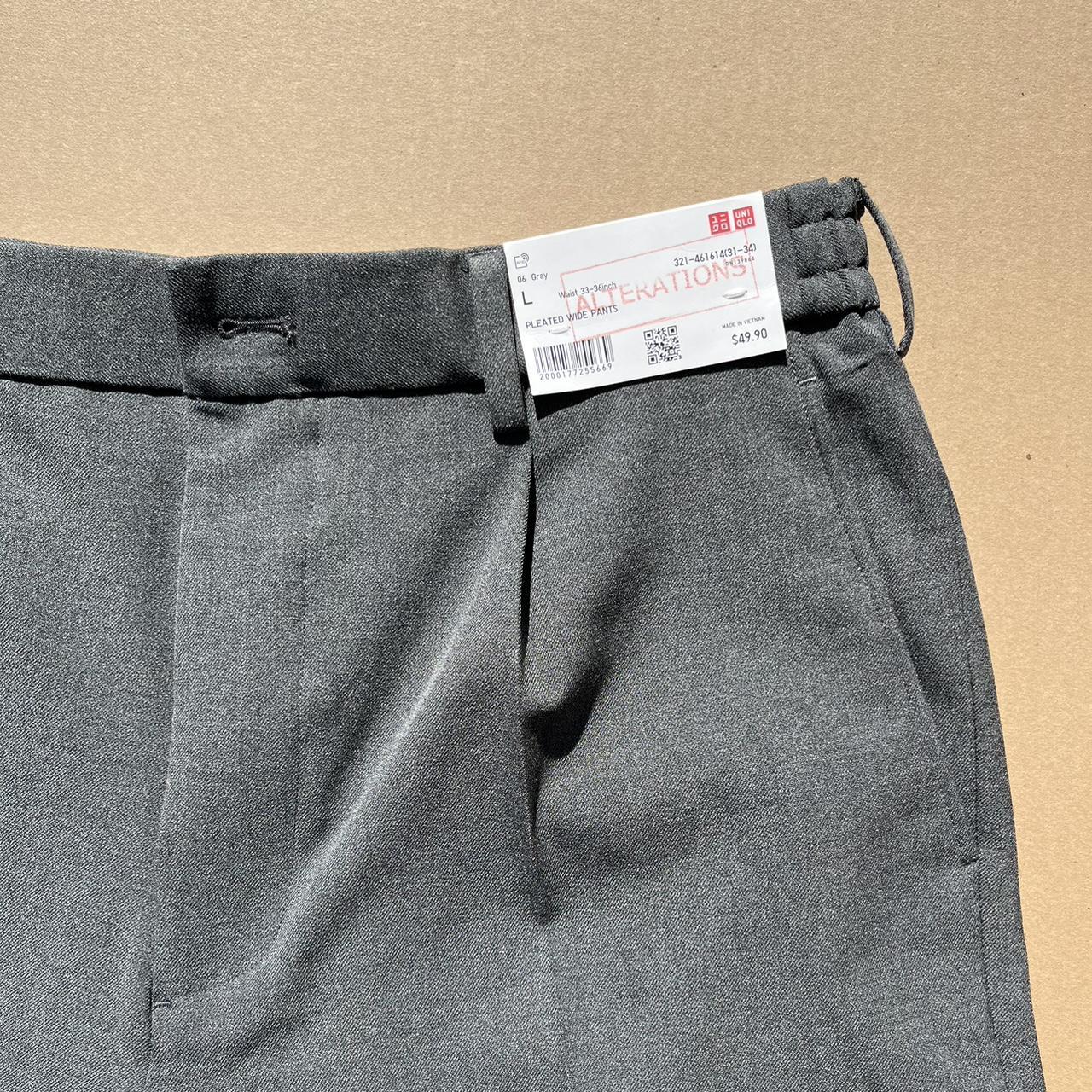 UNIQLO Men's Grey Trousers | Depop