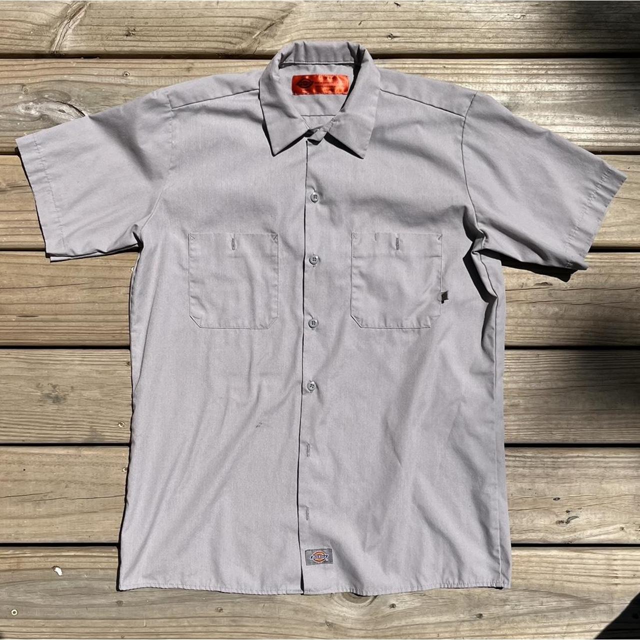 Dickies Work Shirt Size men’s Medium Orange tag,... - Depop