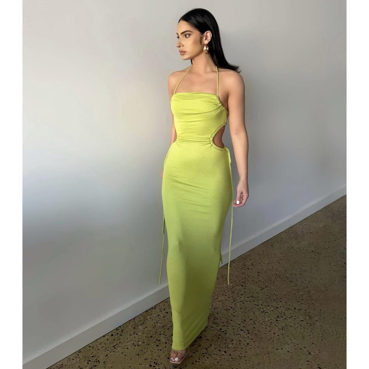 Alina dress from Melani the Label in Lime Green,... - Depop