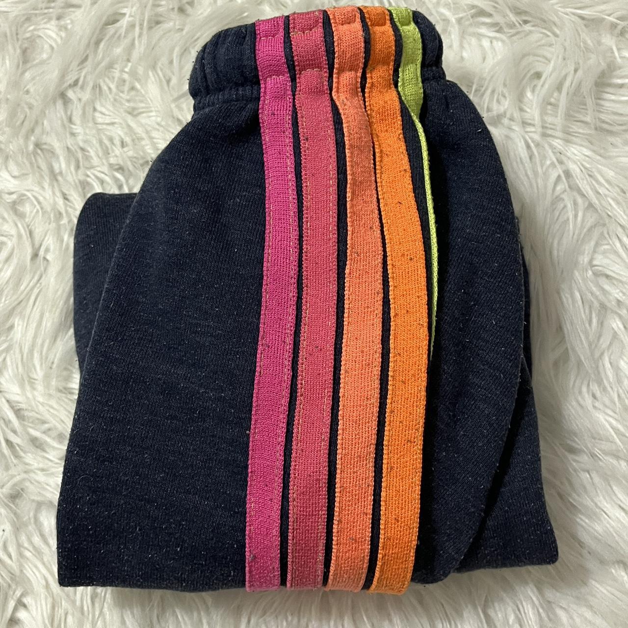 Aviator Nation navy neon stripe sweatpants depop... - Depop