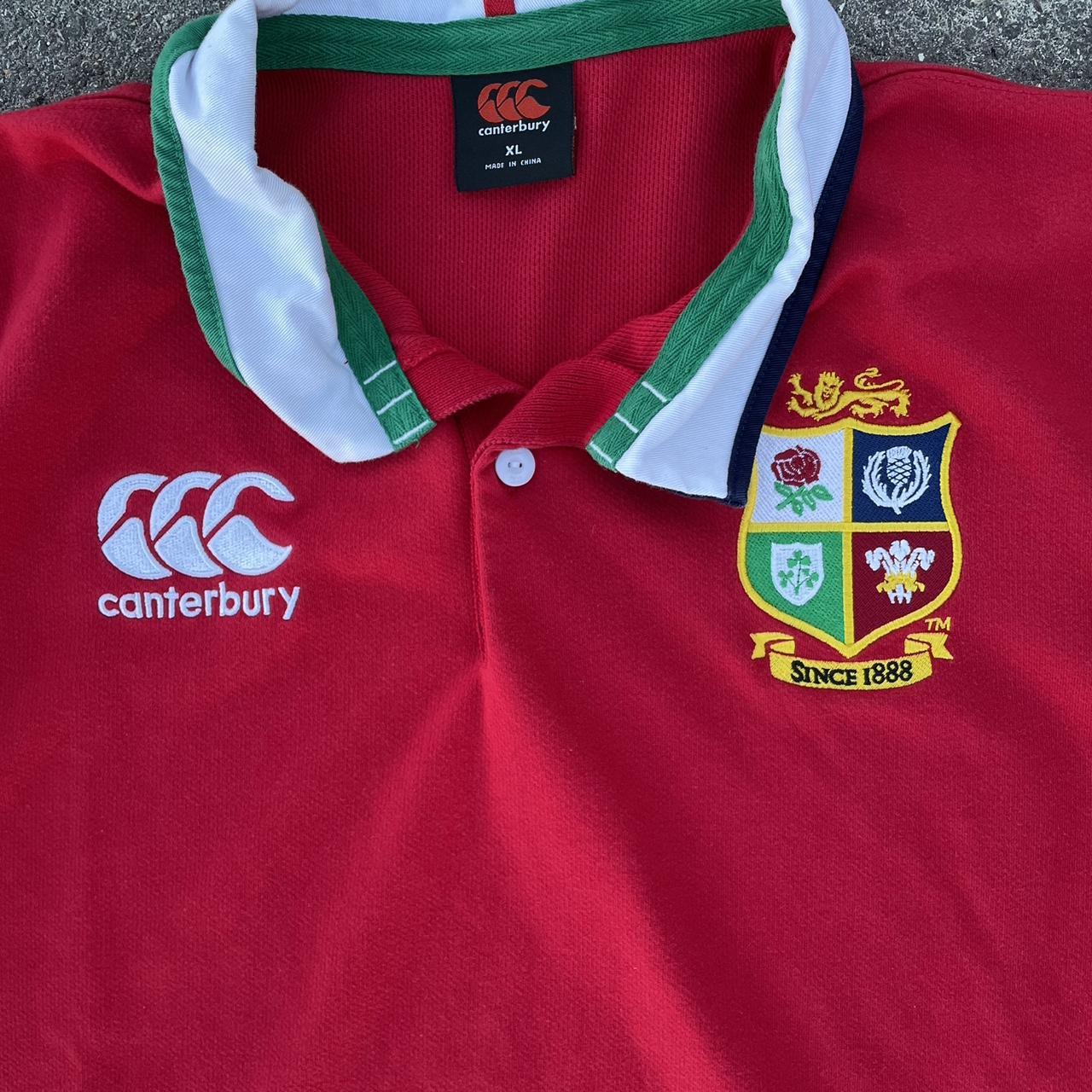 2000s England Rugby Polo Shirt Size XL; Measures... - Depop