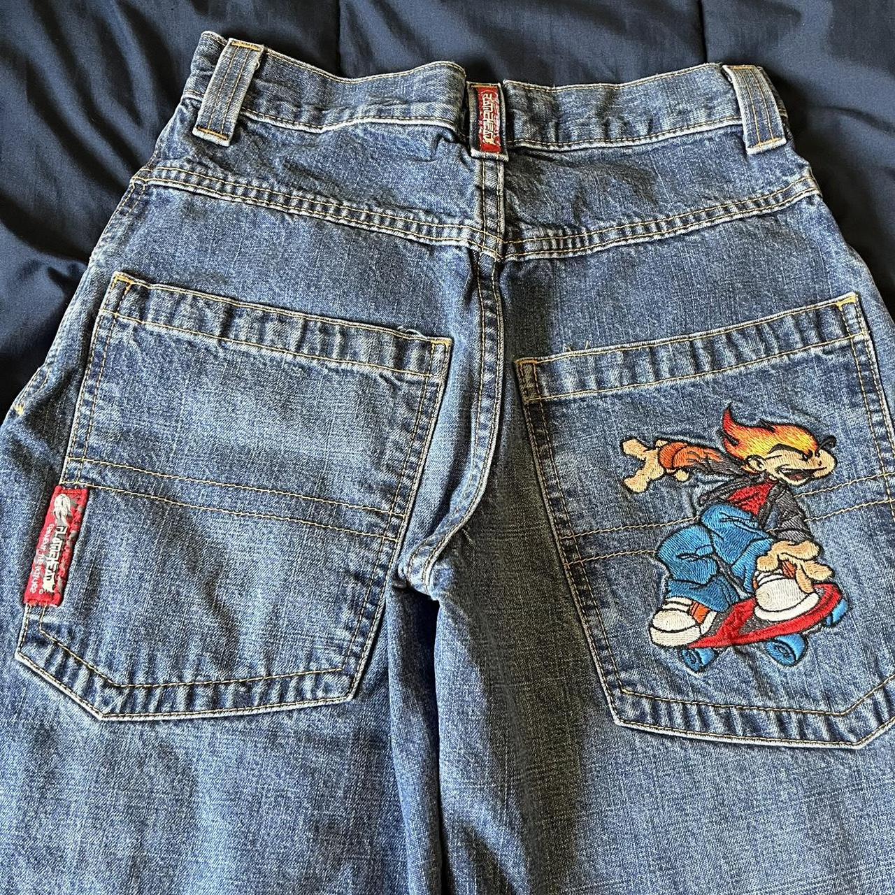 JNCO FLAMEHEAD JEANS Dope embroidery’s and... - Depop