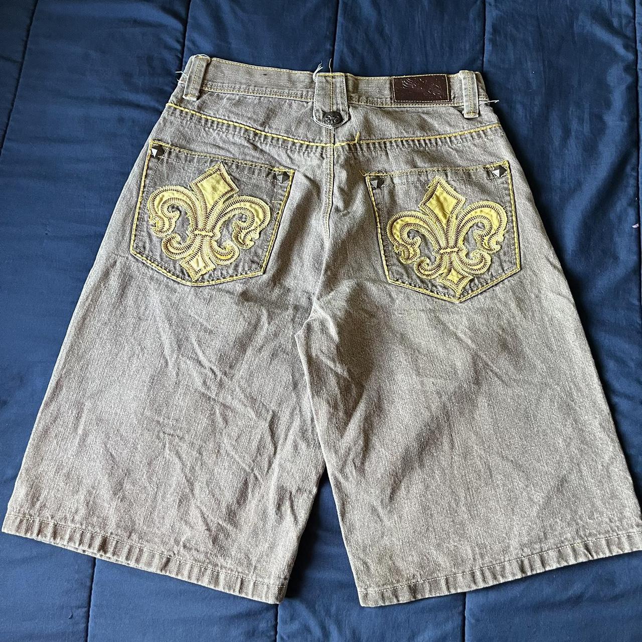 Crazy affliction spade embroidered jorts Beautiful... - Depop
