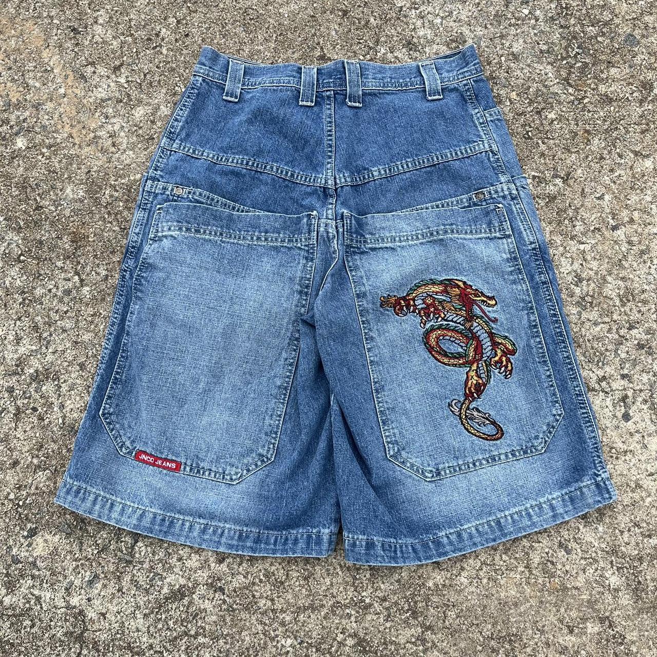 JNCO dragon jorts🐉 Super good condition zero flaws,... - Depop