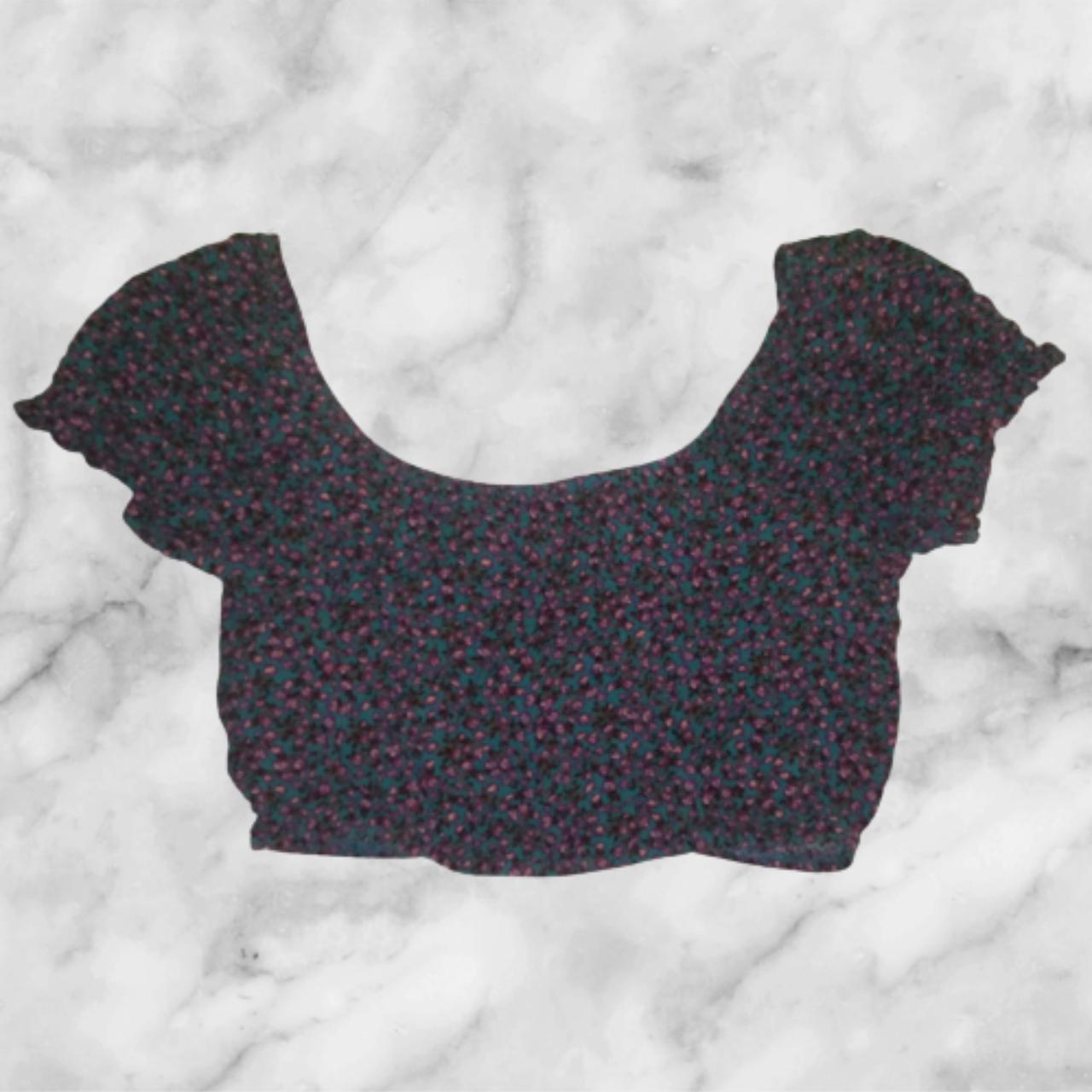 Women's Purple and Blue Crop-top | Depop