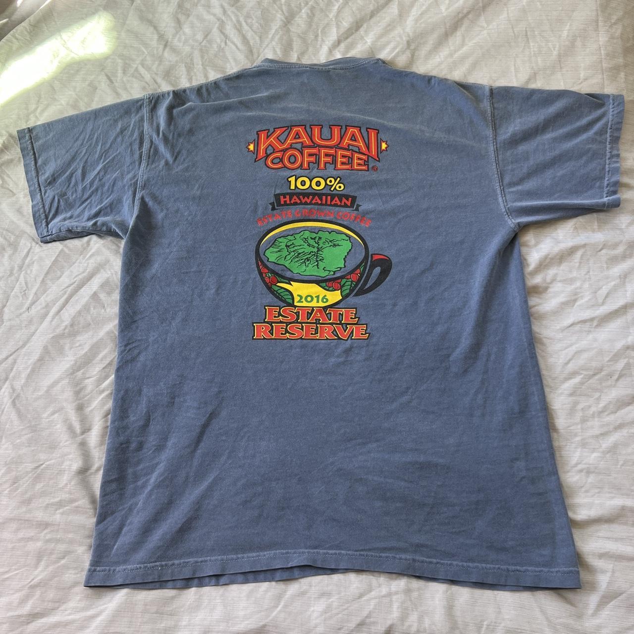 Kauai Coffee Graphic Tshirt Mens Large Blue. Color... - Depop